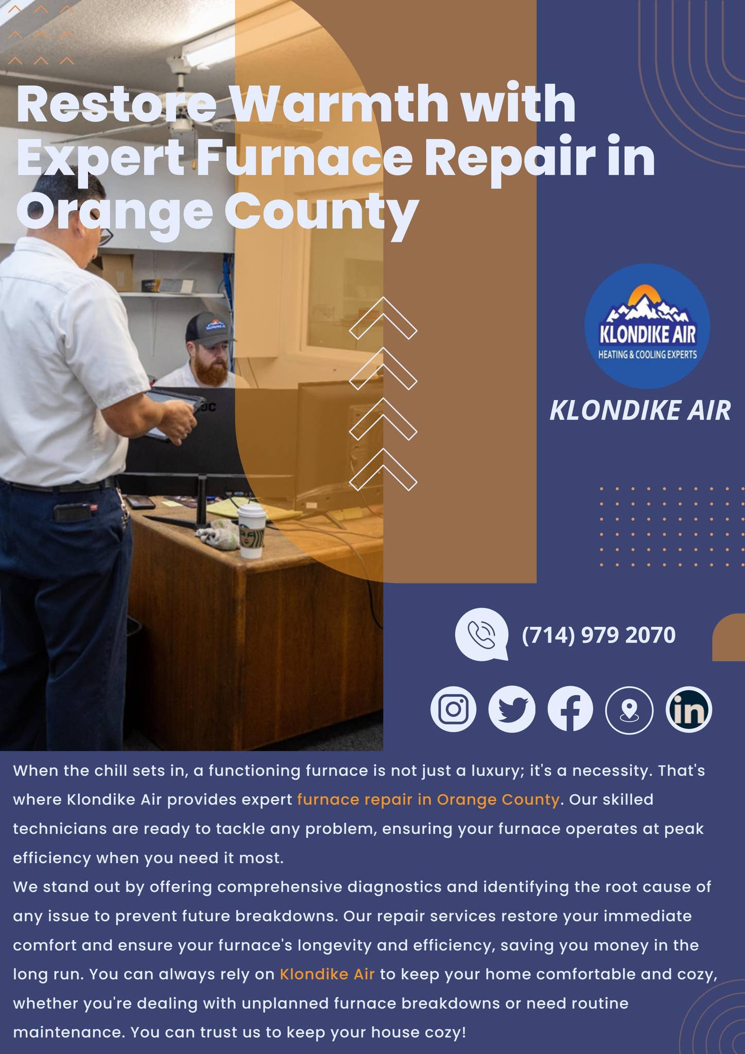 Restore Warmth with Expert Furnace Repair in Orange County by Klondike ...