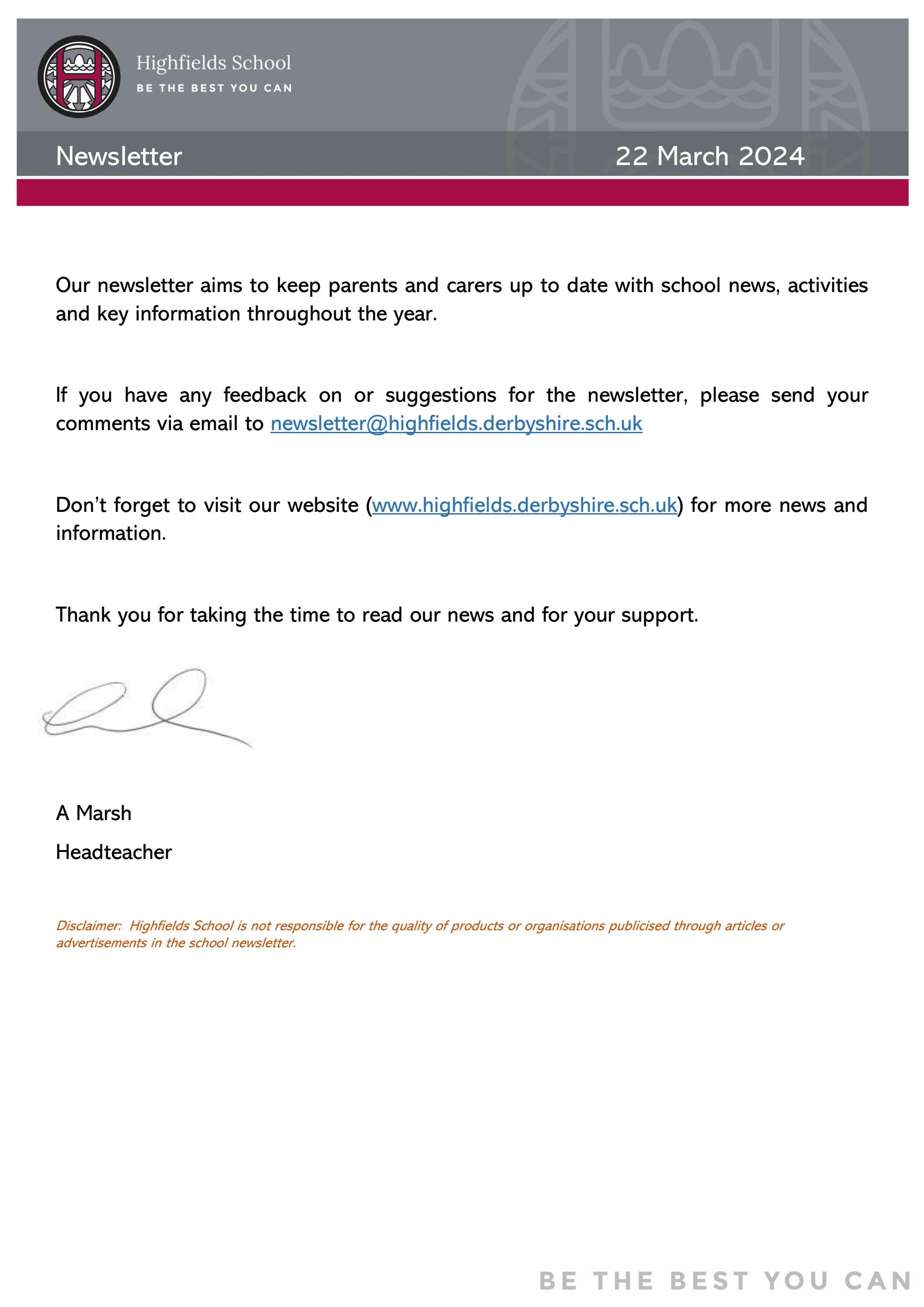 Issue 10 by Highfields School - Issuu