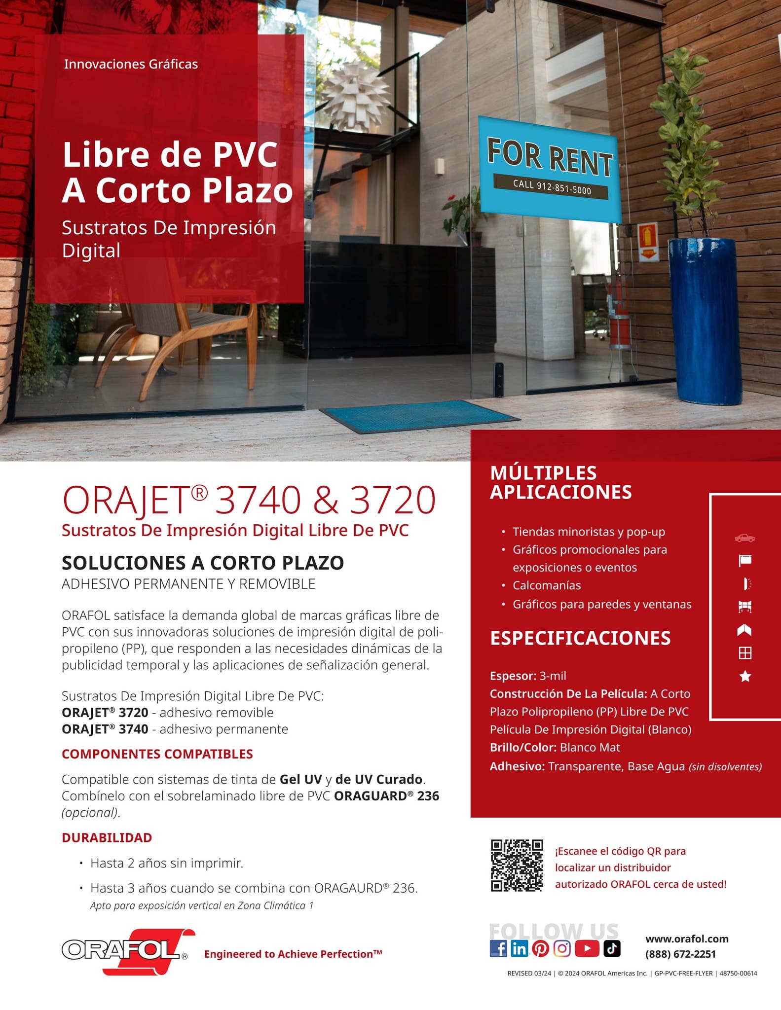 ORAJET 3740 y 3720 Libre de PVC A Corto Plazo Sustratos De Impresión Digital by ORAFOL Americas ...