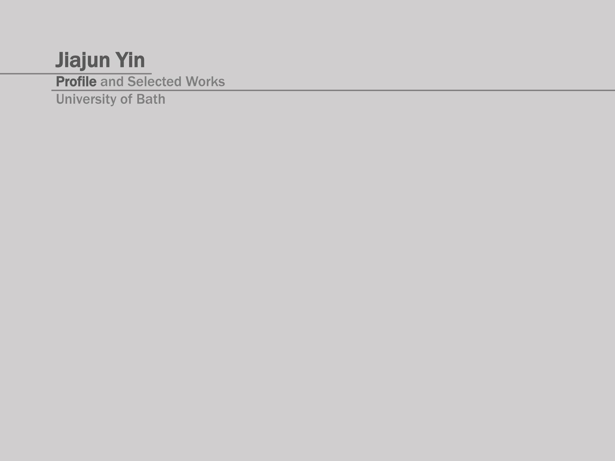 Jiajun Yin Architecture Portfolio by JJYinBathUni - Issuu