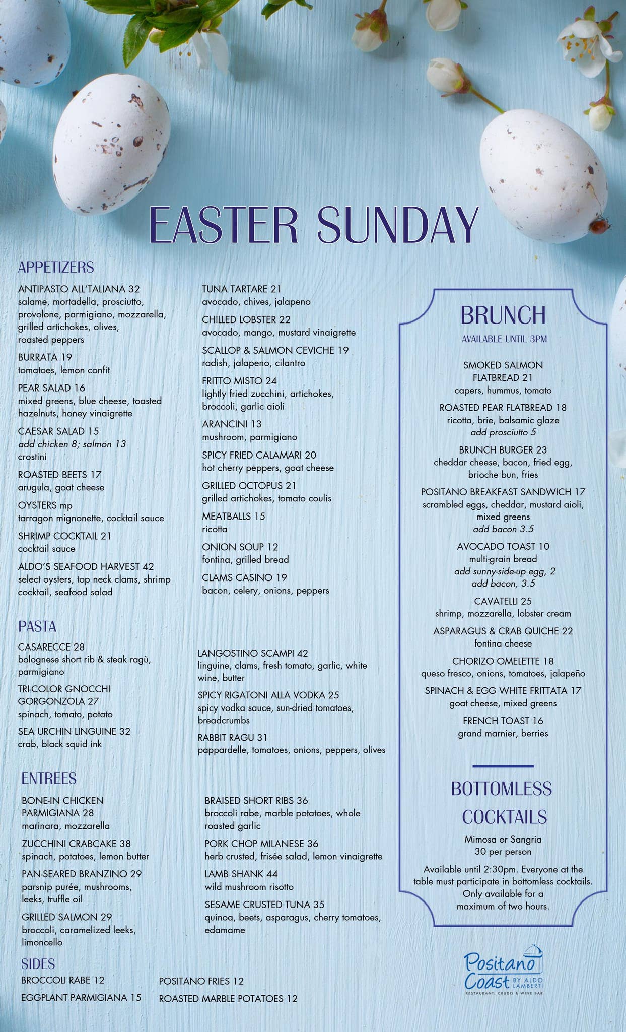 Positano Easter Menu 2024 by Derek Brown - Issuu
