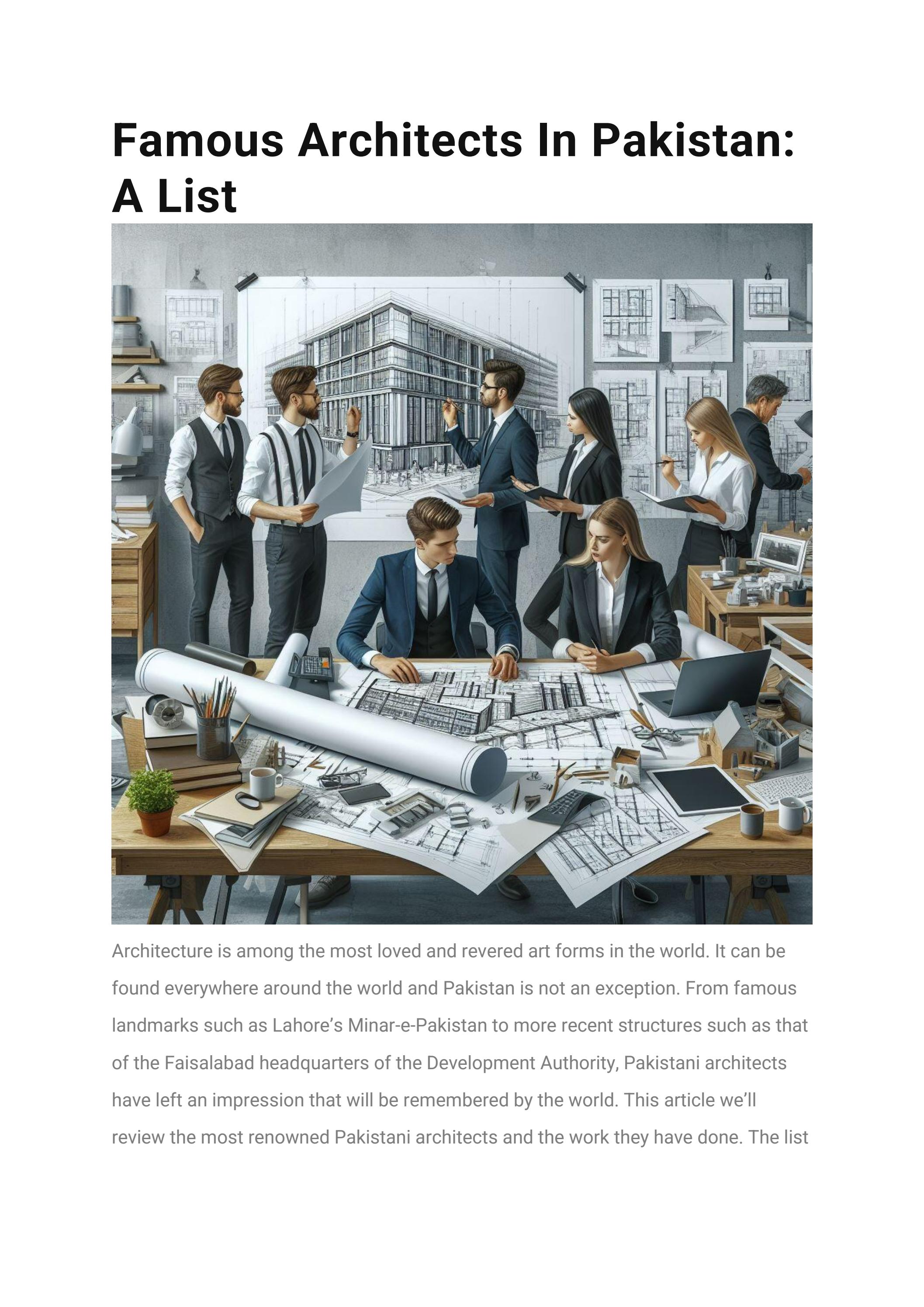 Famous Architects in Lahore Pakistan by Akhtar Rasool Architects - Issuu