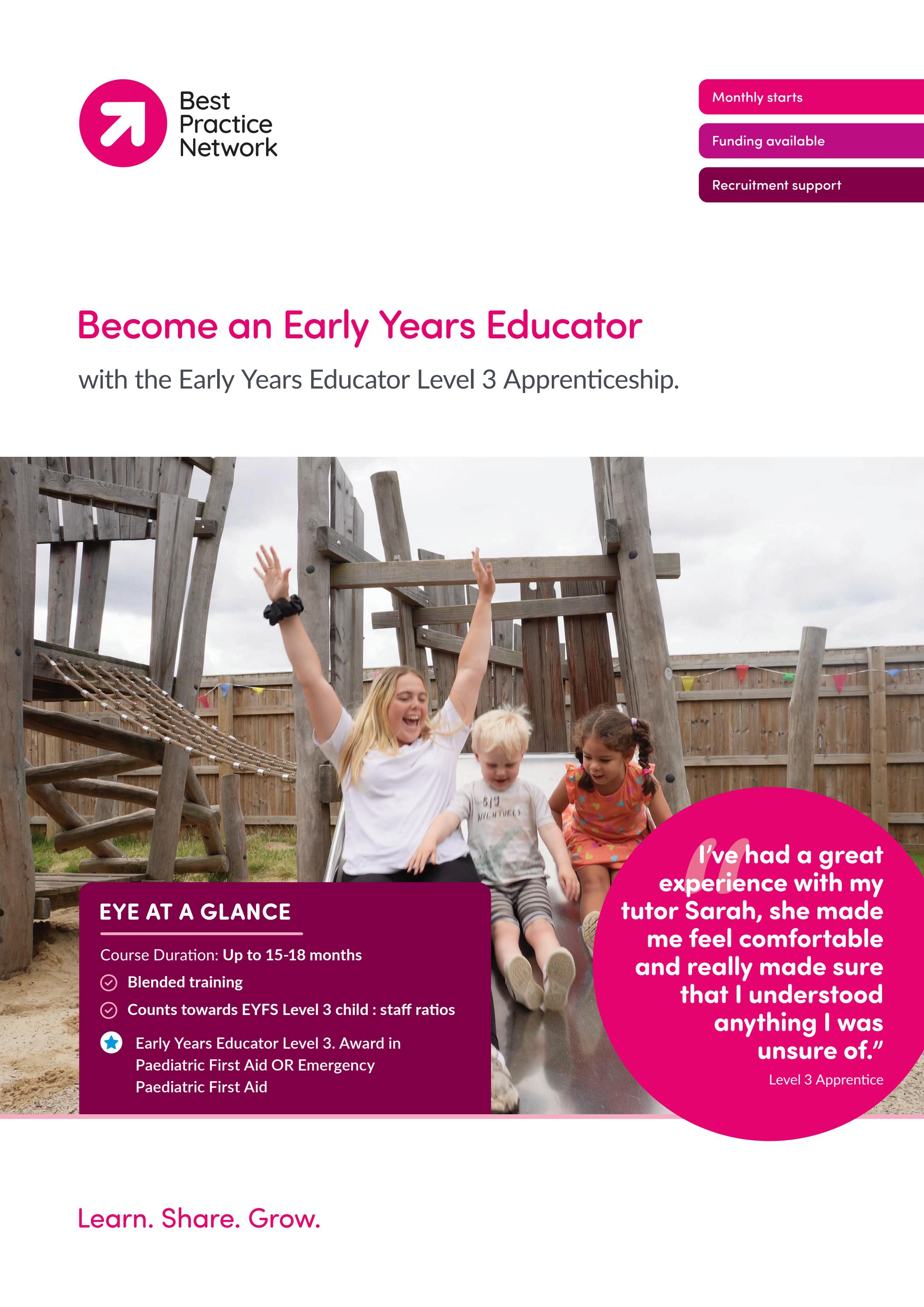 Early Years Educator Level 3 Apprenticeship by Best-Practice-Network ...