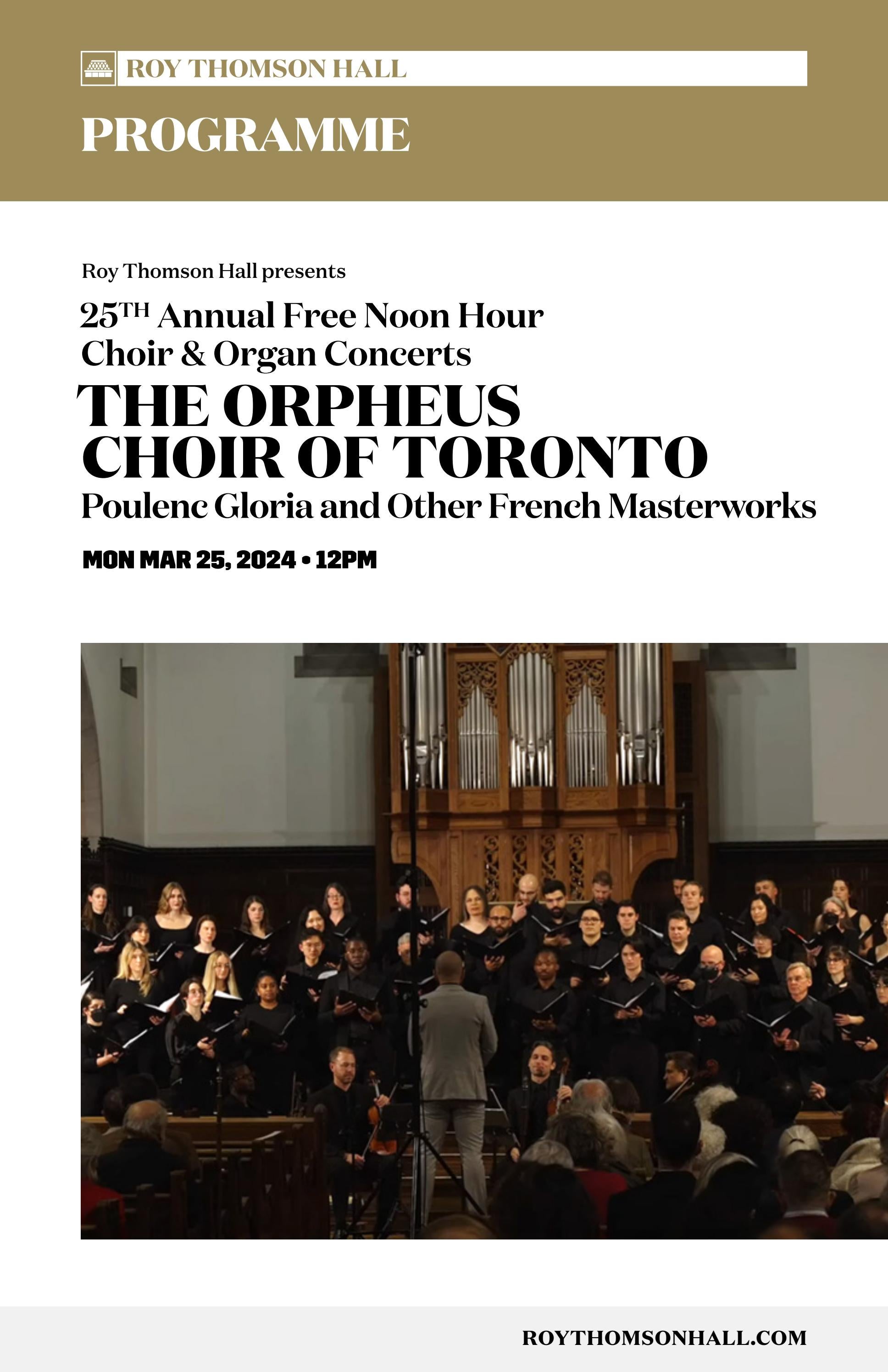 The Orpheus Choir of Toronto by Massey Hall - Issuu
