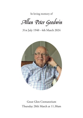 Allan Goodwin Funeral Booklet by QuoinPrintCoLtd - Issuu