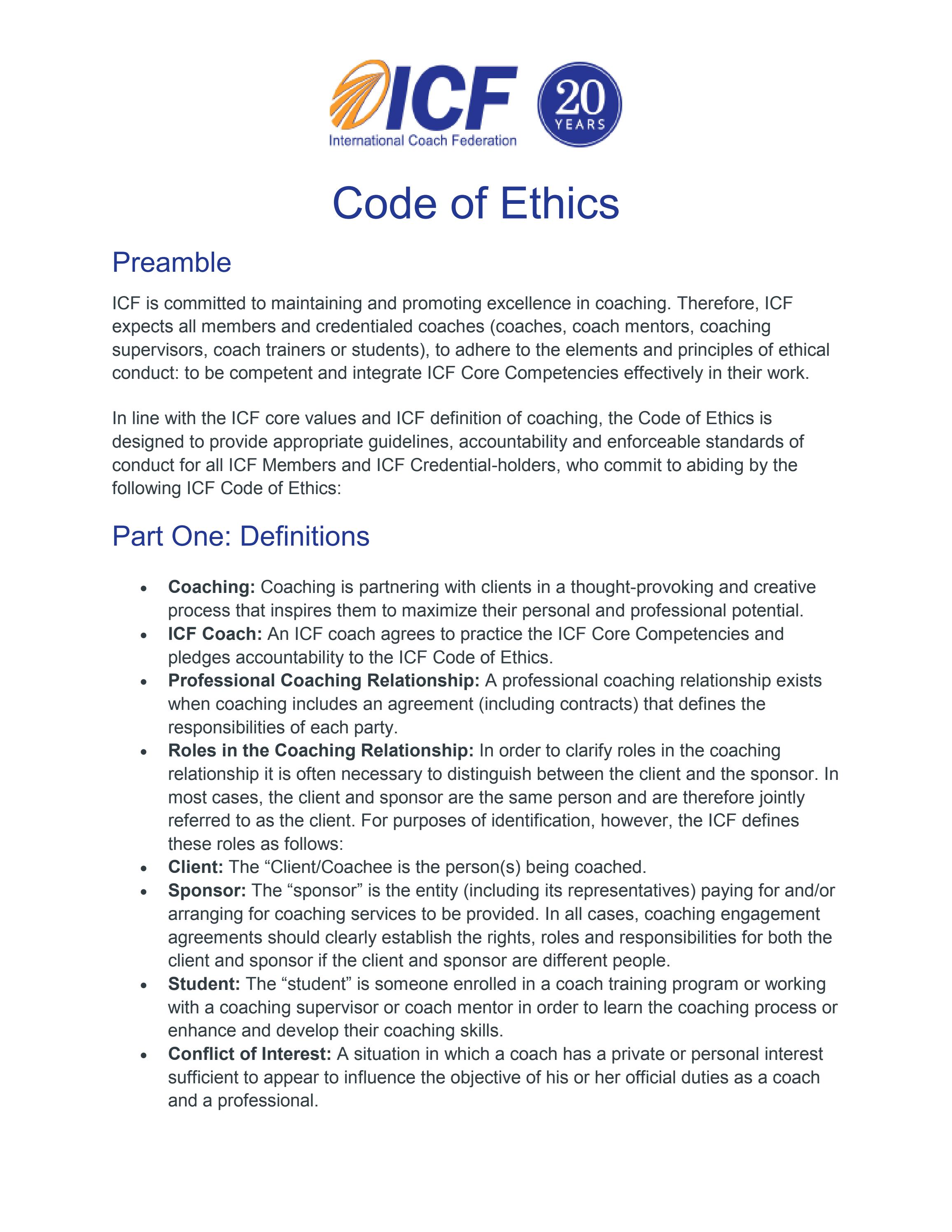 ICF Code of Ethics by Psychospiritual.Institute - Issuu