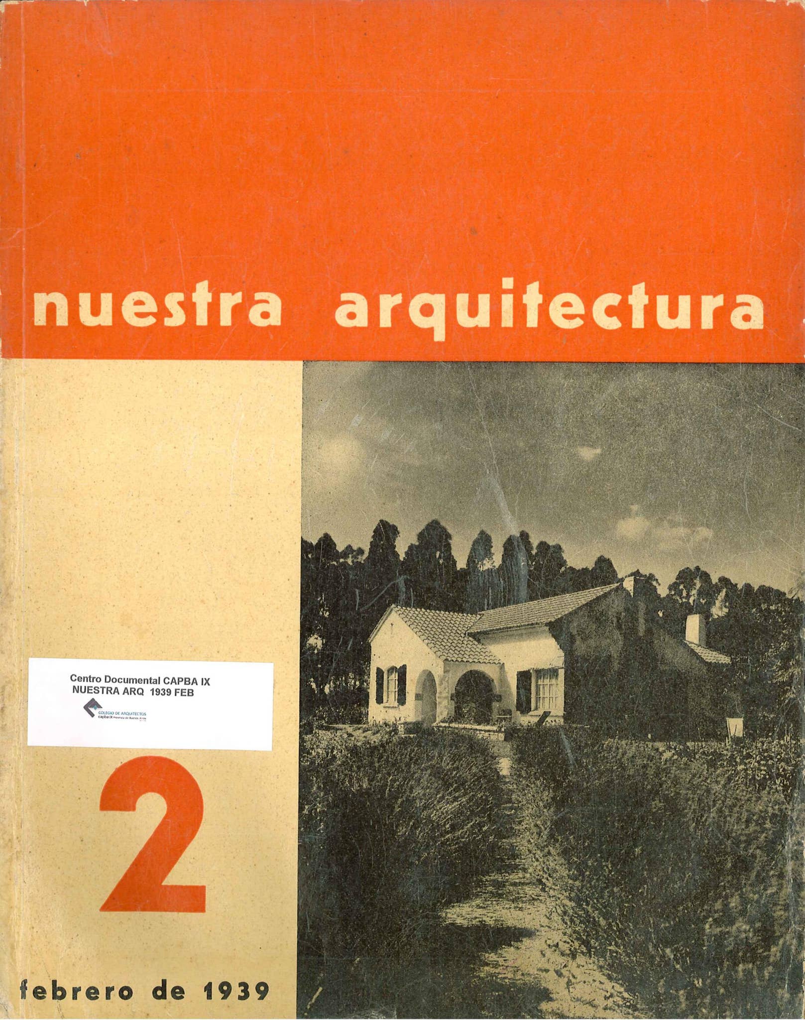 Revista Nuestra Arquitectura Febrero 1939 by COLEGIO DE ARQUITECTOS de ...