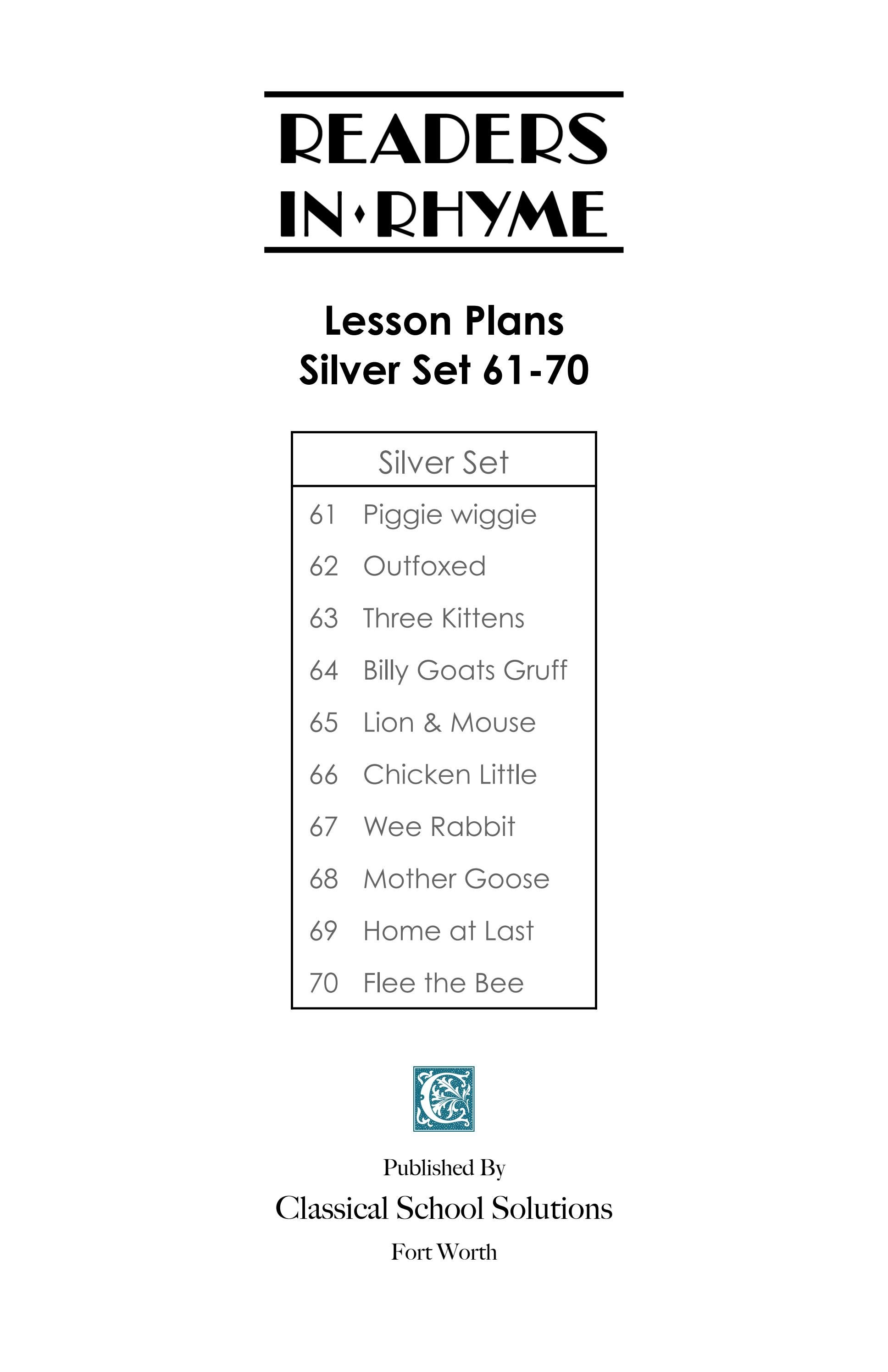 Silver Reader Guide by Classical School Solutions - Issuu