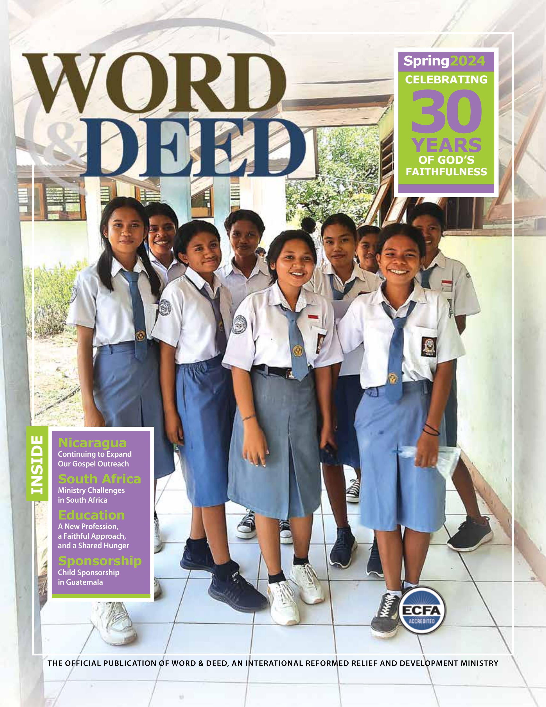 Word & Deed - Spring 2024 by Rick Postma - Issuu