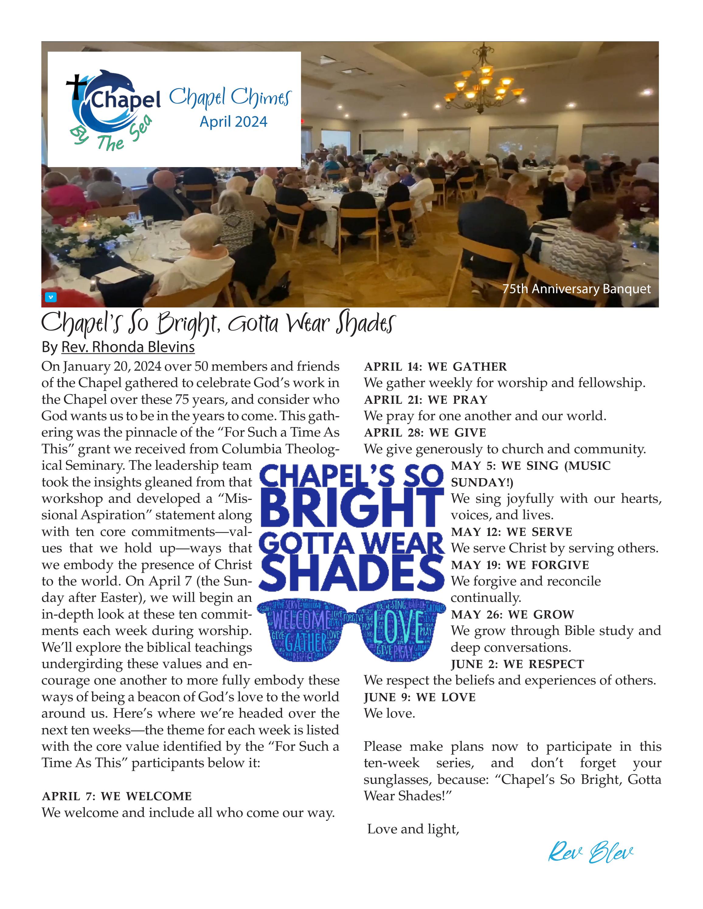 Chapel Chimes—April 2024 by Rhonda Abbott Blevins - Issuu