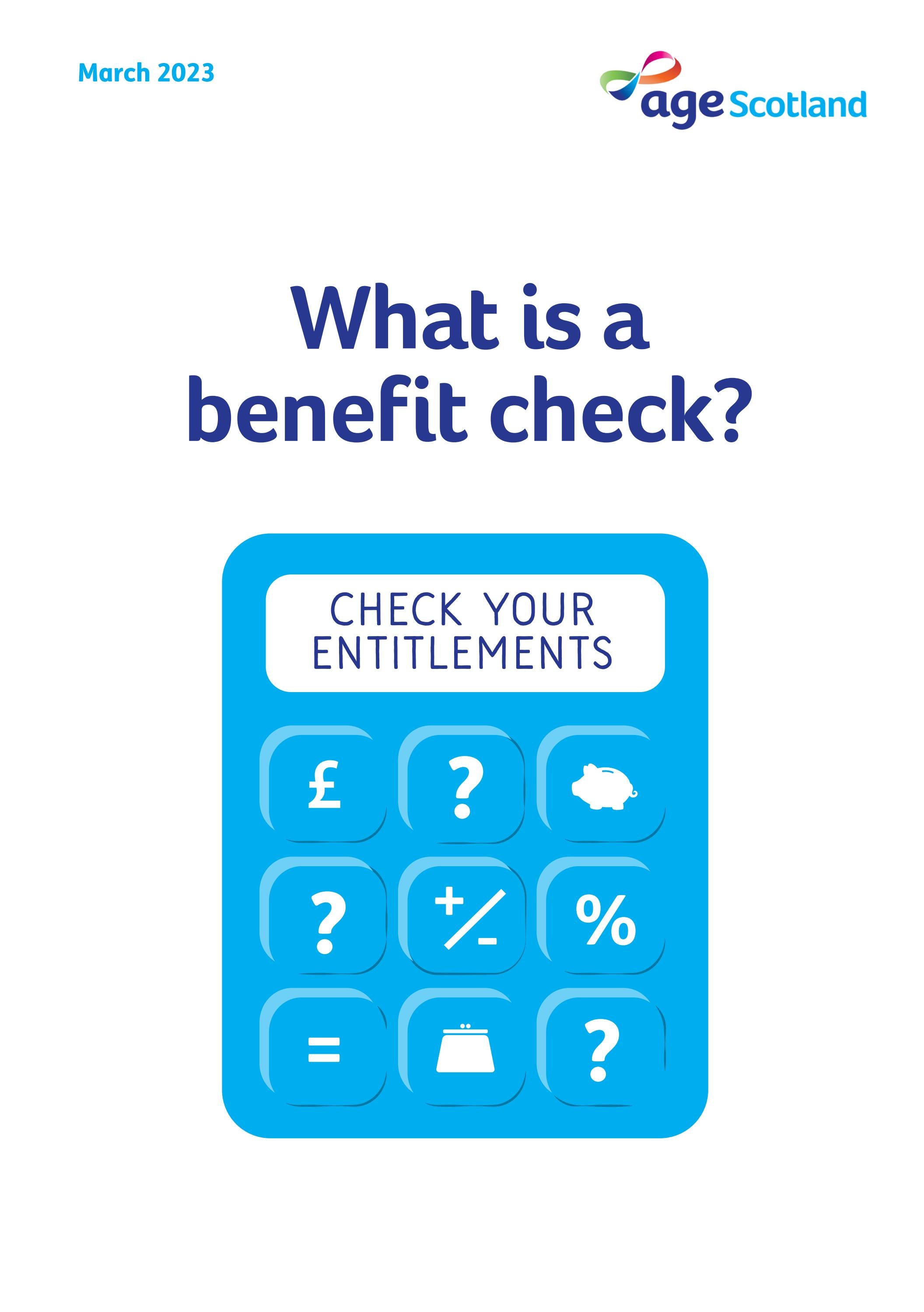 Guide: M15 What is a benefit check by Age Scotland - Issuu