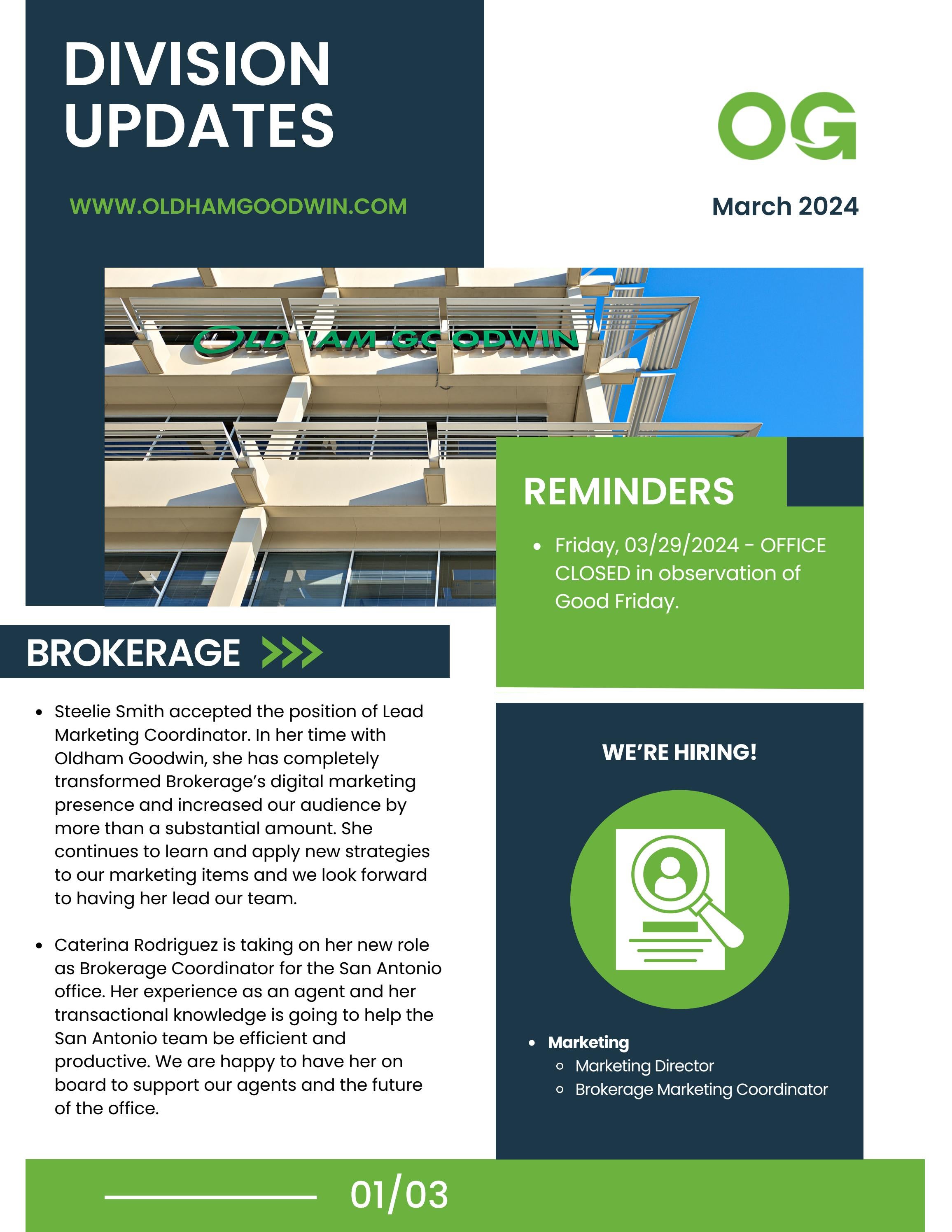 March Division Updates by Oldham Goodwin - Issuu