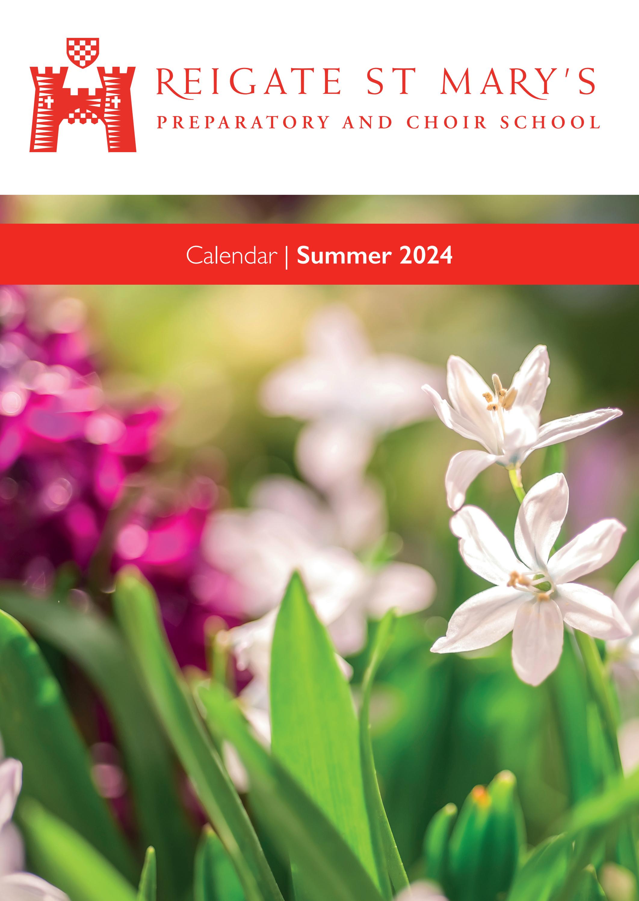 RSM Summer Term Calendar 2024 by Reigate St Mary's - Issuu