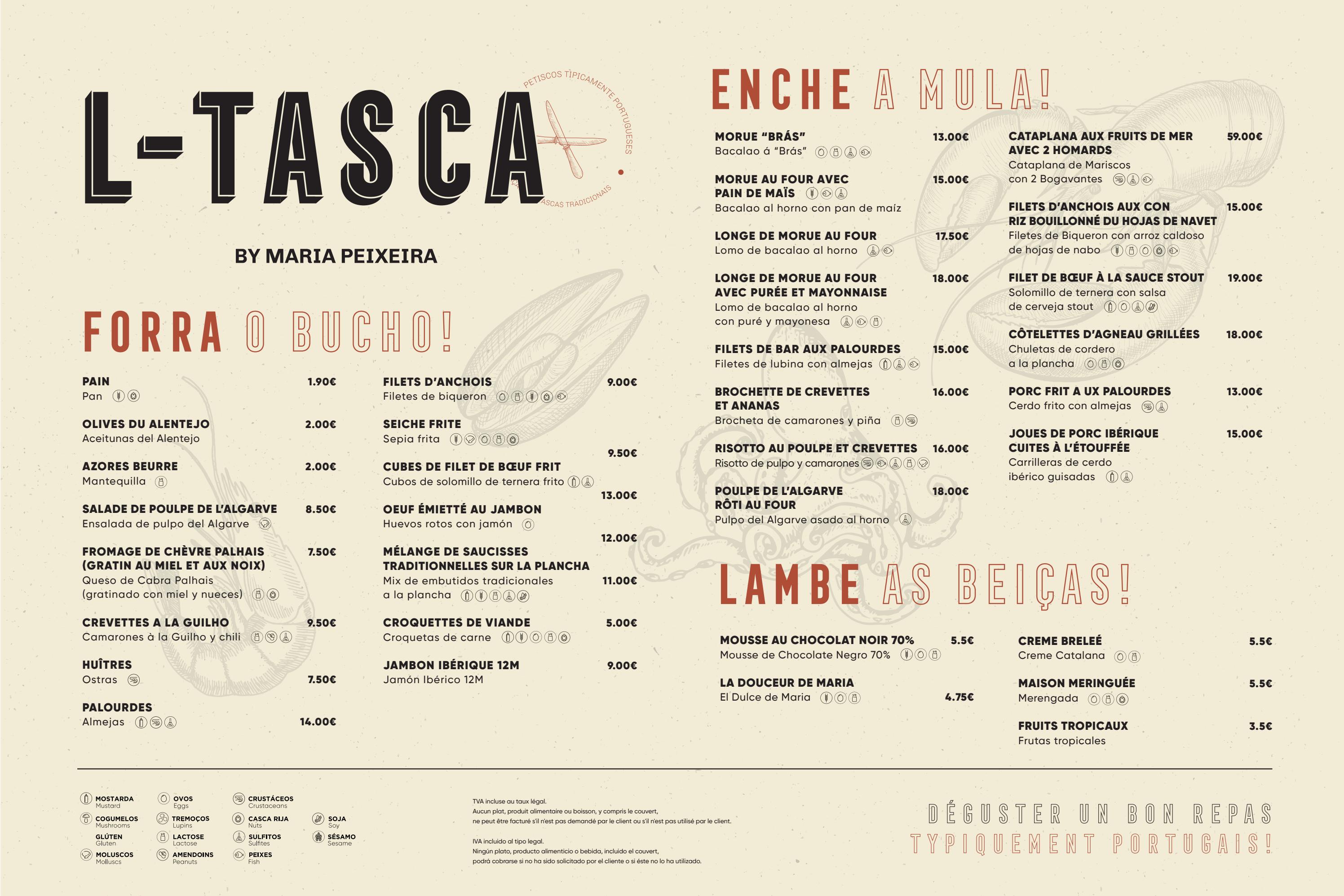 L-TASCA MENU - Français by l-tasca - Issuu