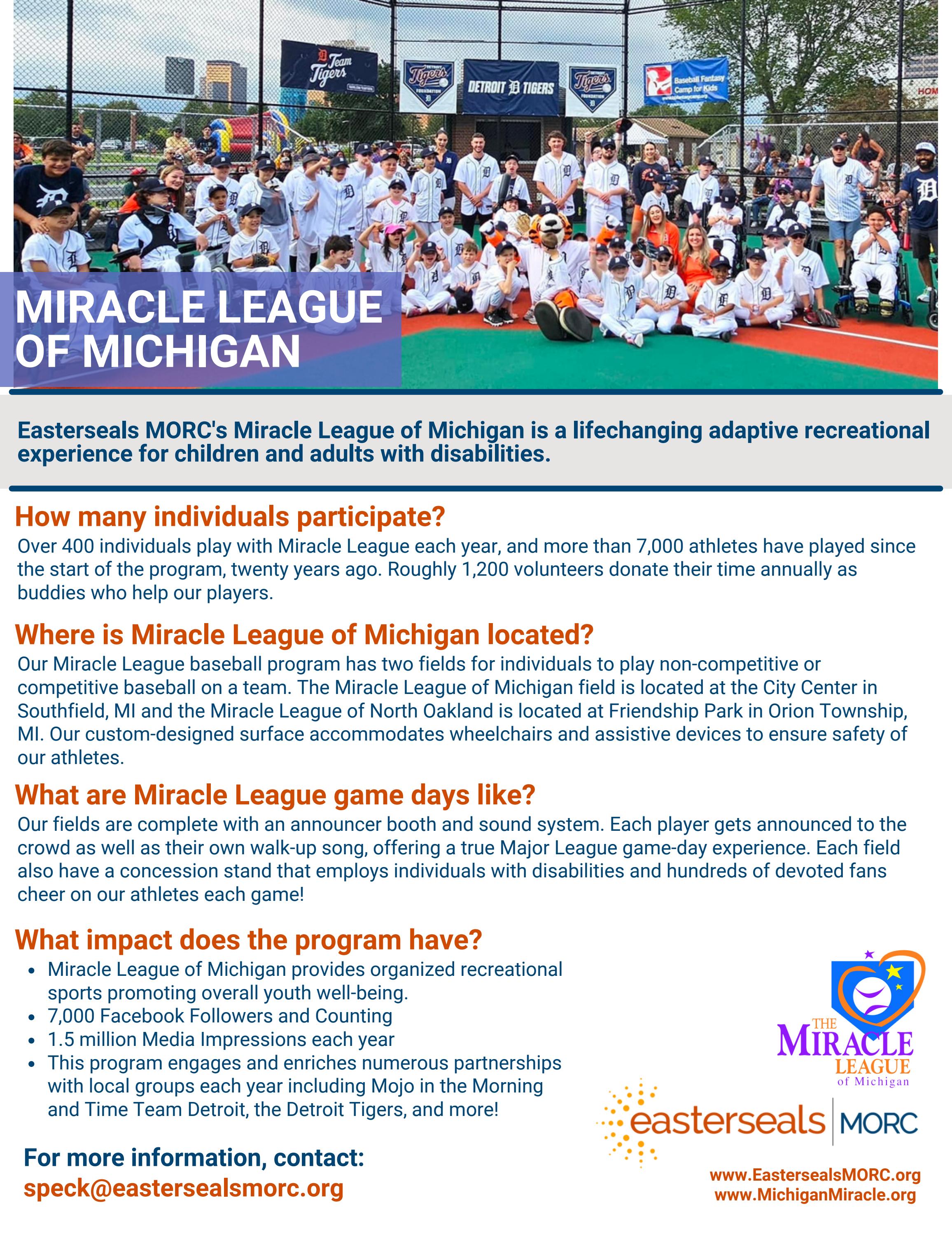 Miracle League of Michigan by Easterseals MORC - Issuu