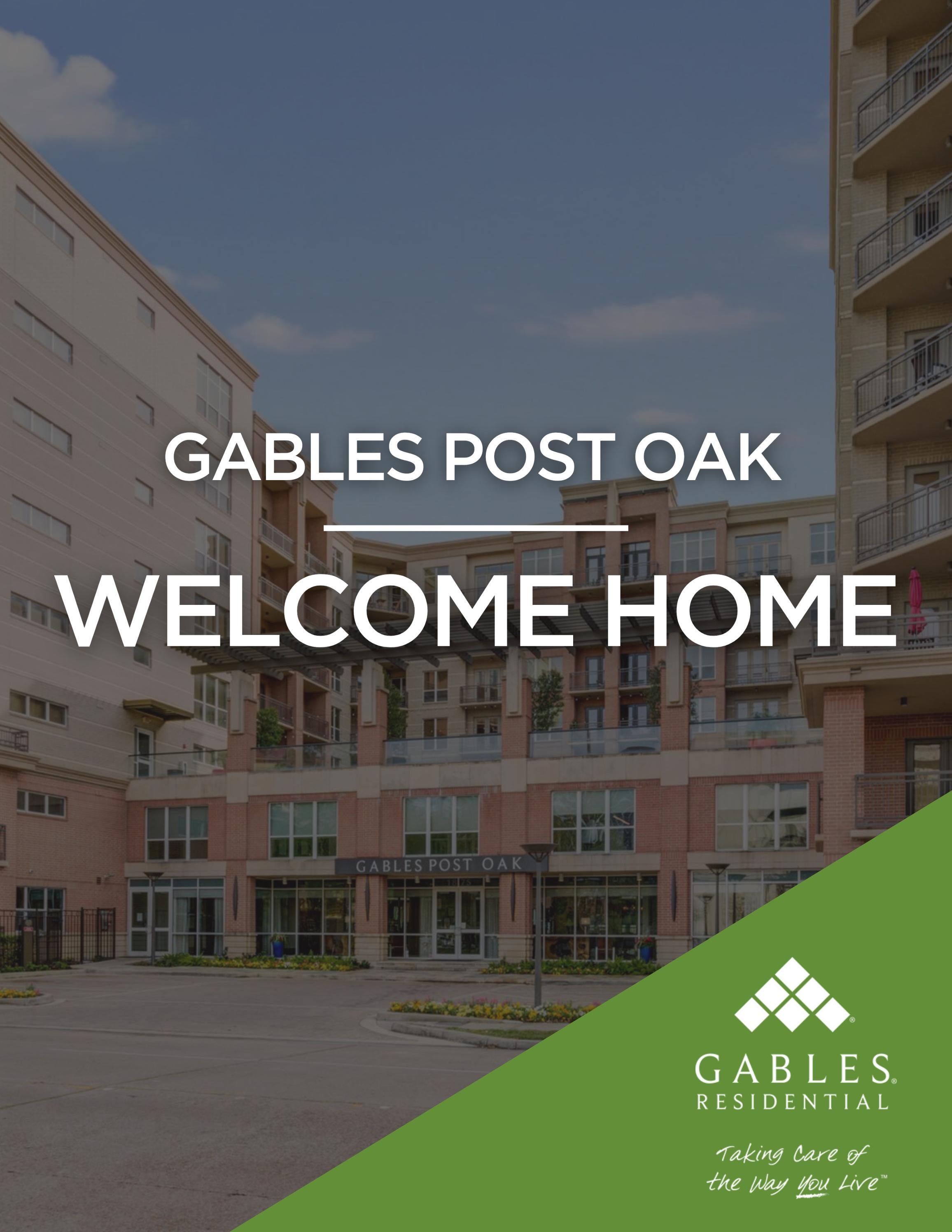 Gables Post Oak Move In Packet by Gables Residential - Issuu