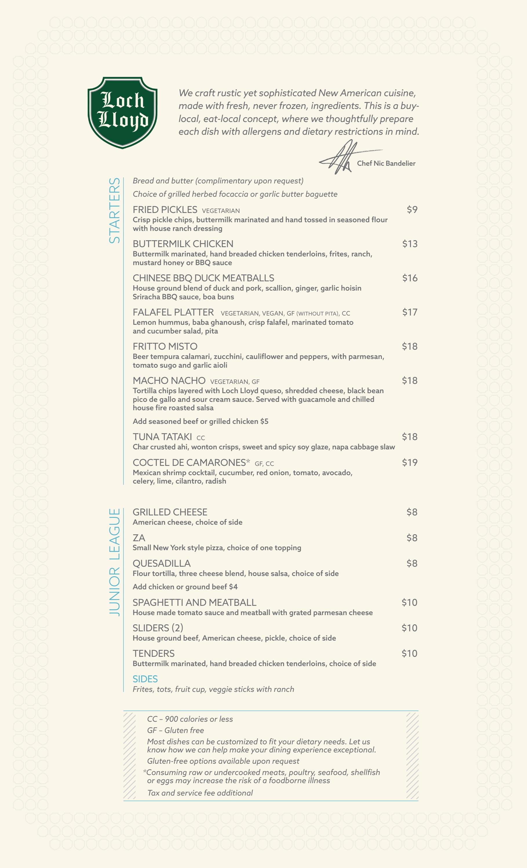 Loch Lloyd Country Club Dining Menu by Loch Lloyd Country Club - Issuu