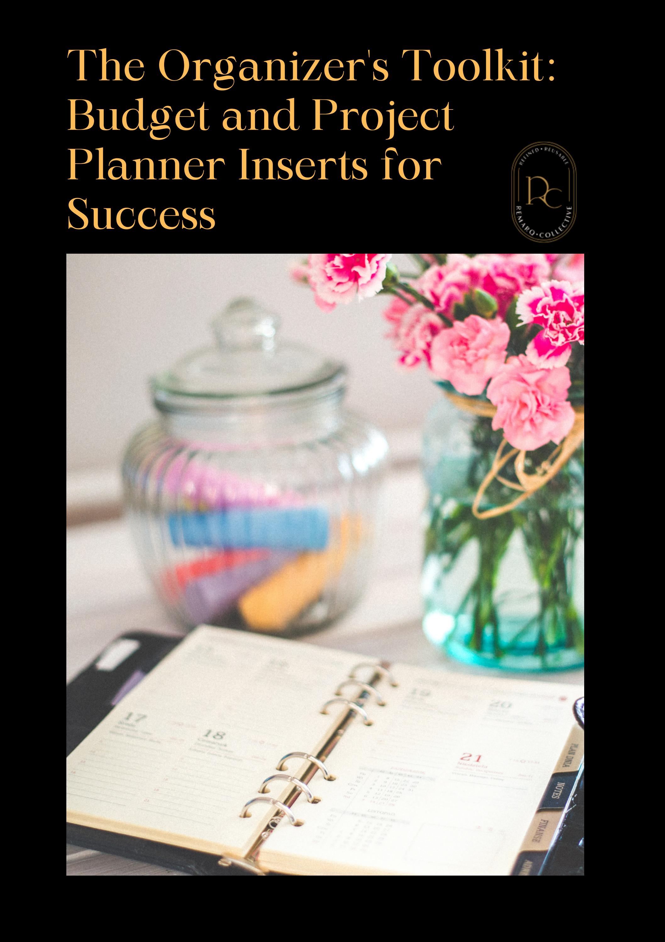 The Organizer's Toolkit: Budget and Project Planner Inserts For Success ...