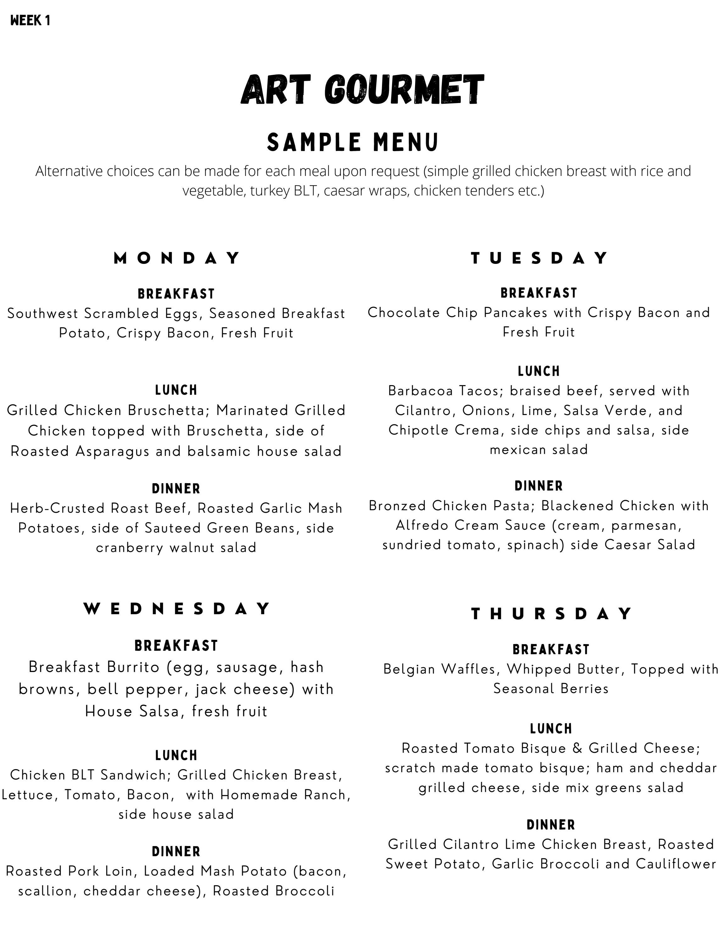 Two week sample menu by artgourmet - Issuu