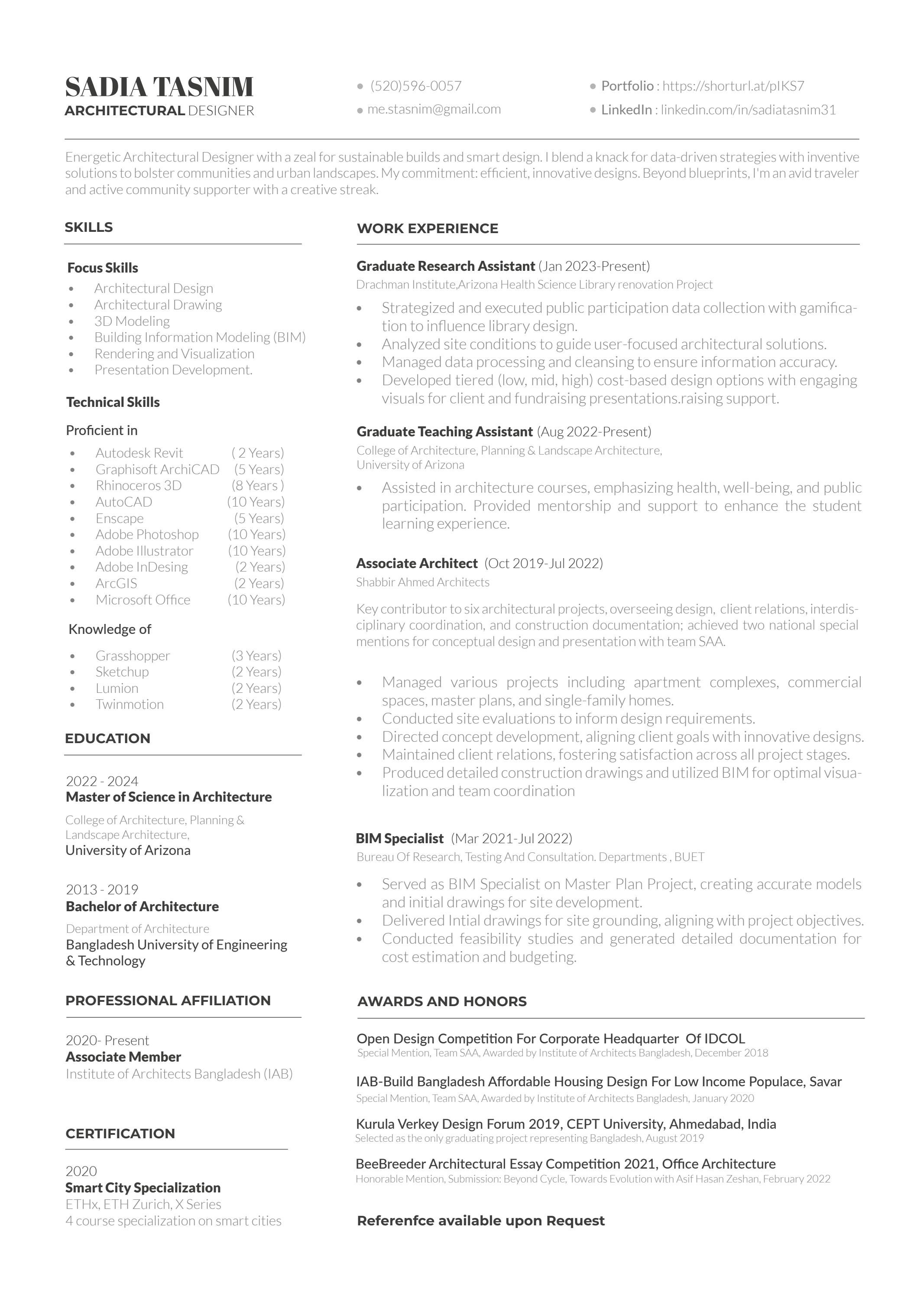 Resume 2024 by Sadia Tasnim - Issuu