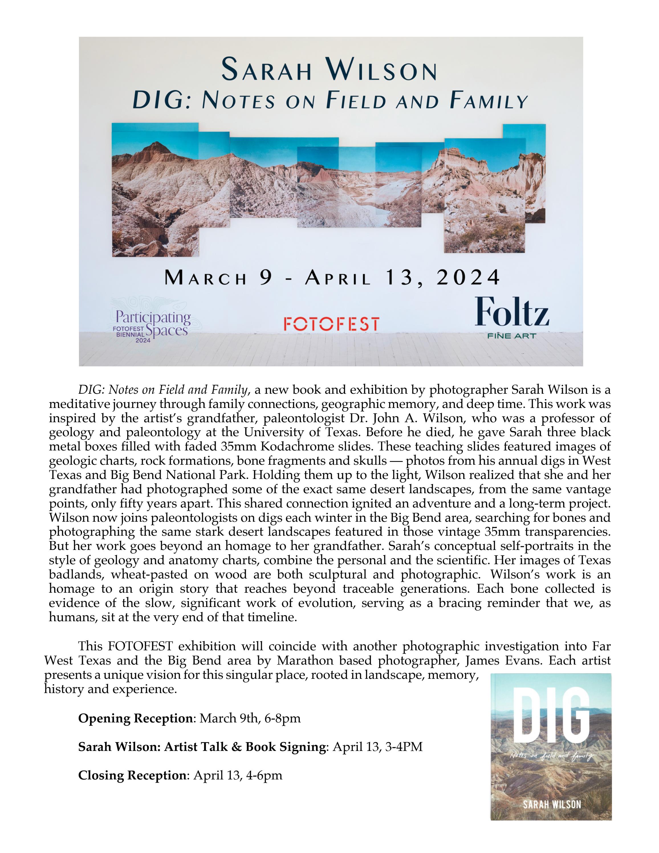 Sarah Wilson DIG: Notes on Field and Family by Foltz Fine Art - Issuu