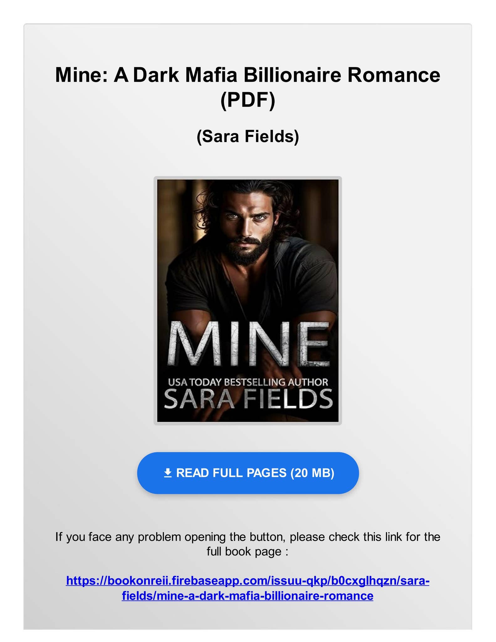 Ebook Mine: A Dark Mafia Billionaire Romance by Sara Fields by ...