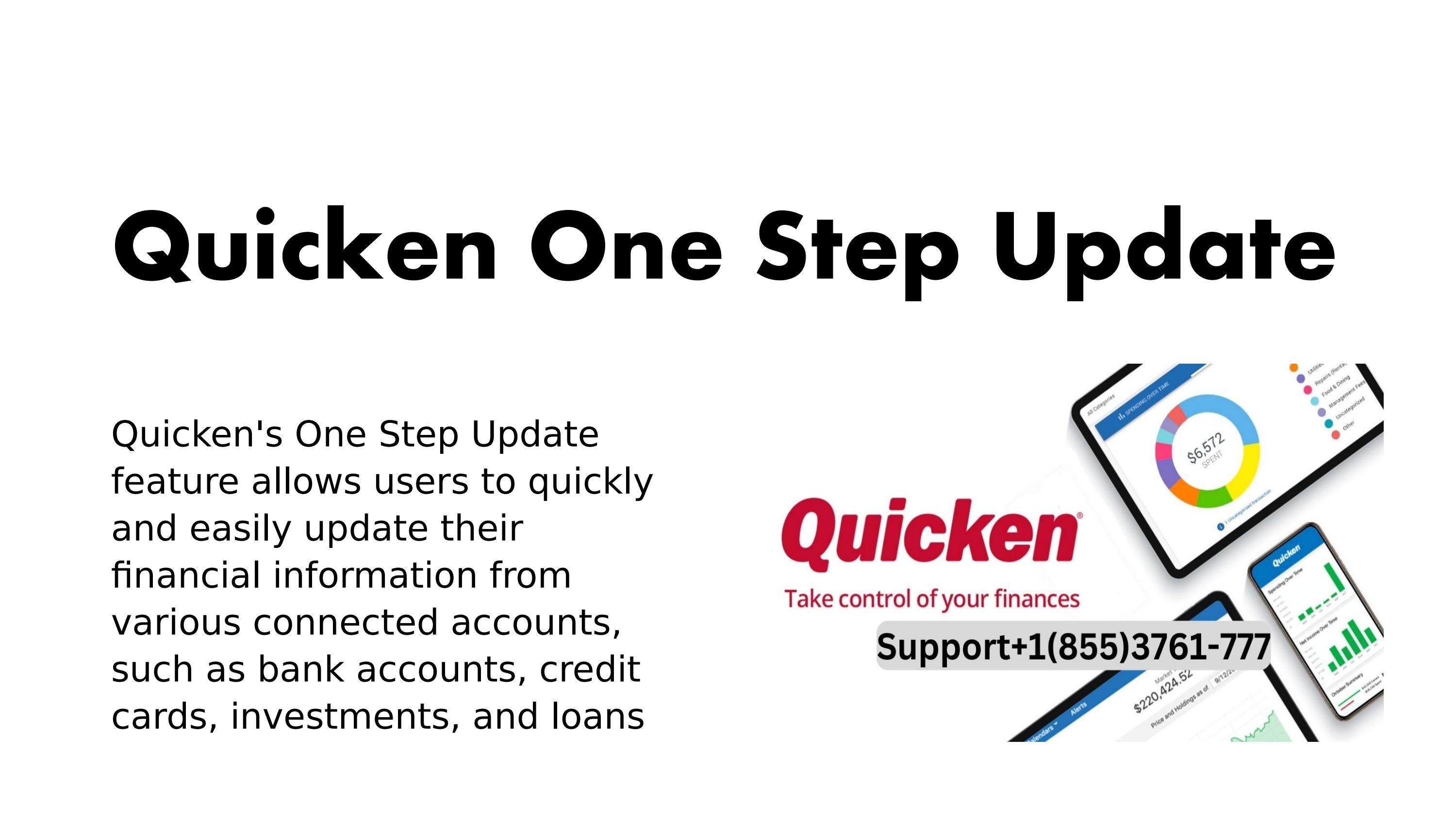 Fixed +1(855)-376-1777 Support Quicken One Step update by Tesspro - Issuu
