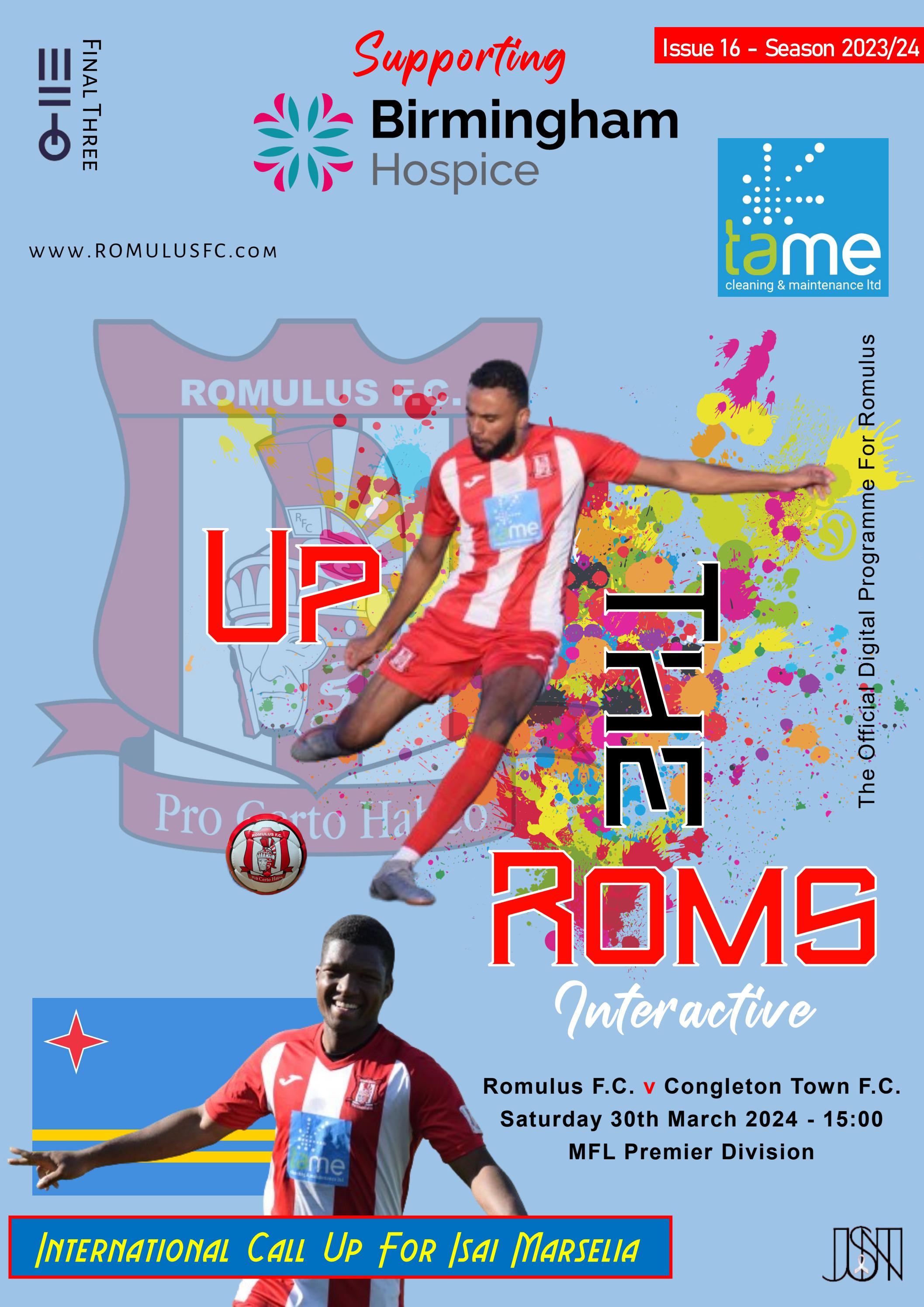 Romulus F.C. v Congleton Town F.C. 2024 by Justin M Holt - Issuu