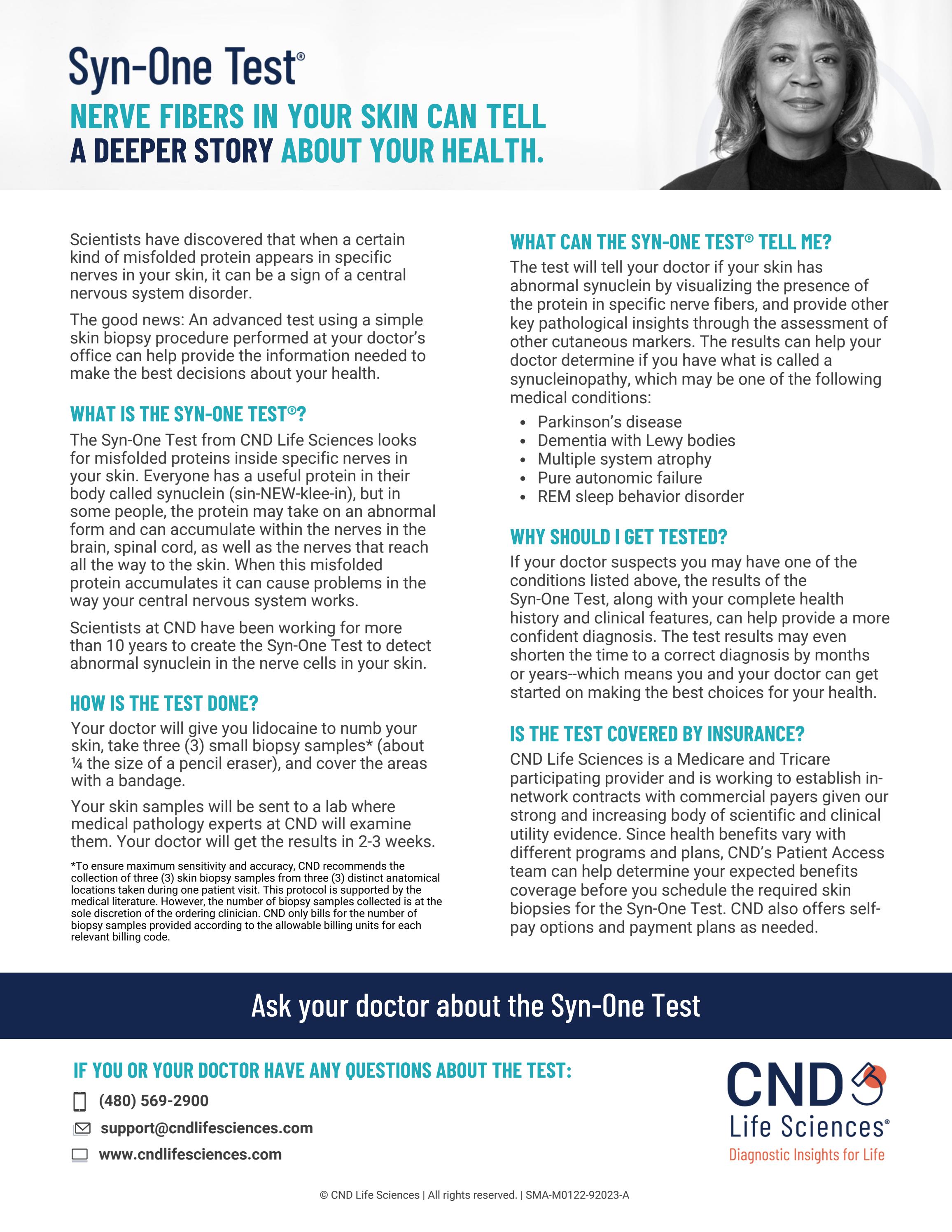 Syn-One Test® NERVE FIBERS IN YOUR SKIN CAN TELL A DEEPER STORY ABOUT ...
