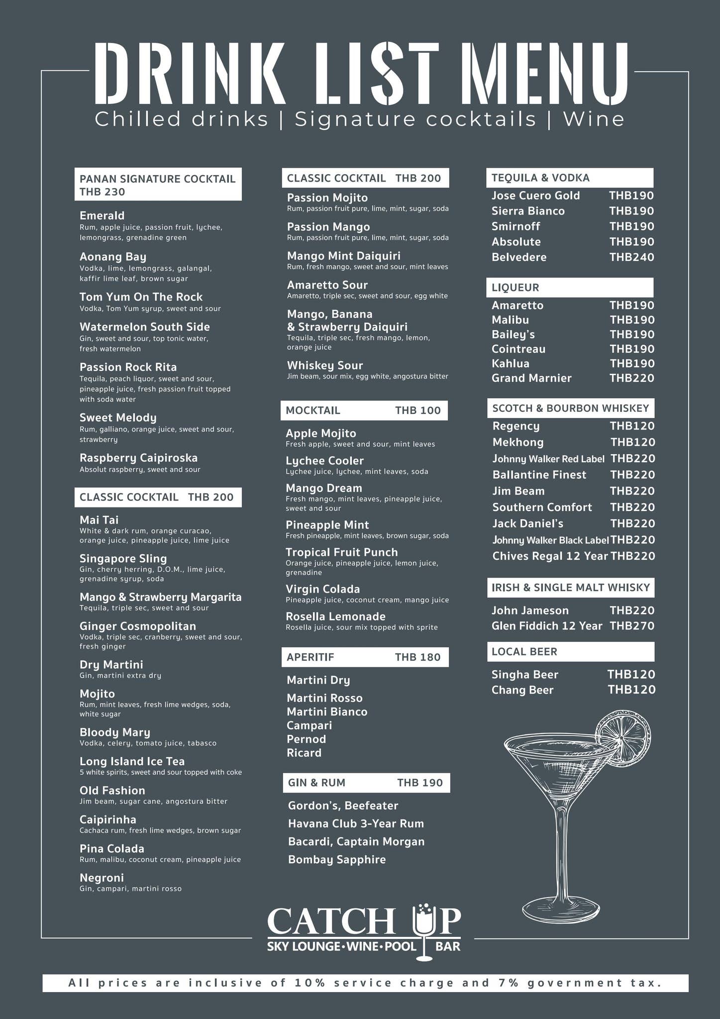 Catch up Pool Bar - Drink list by Panan Group Aonang, Krabi - Issuu