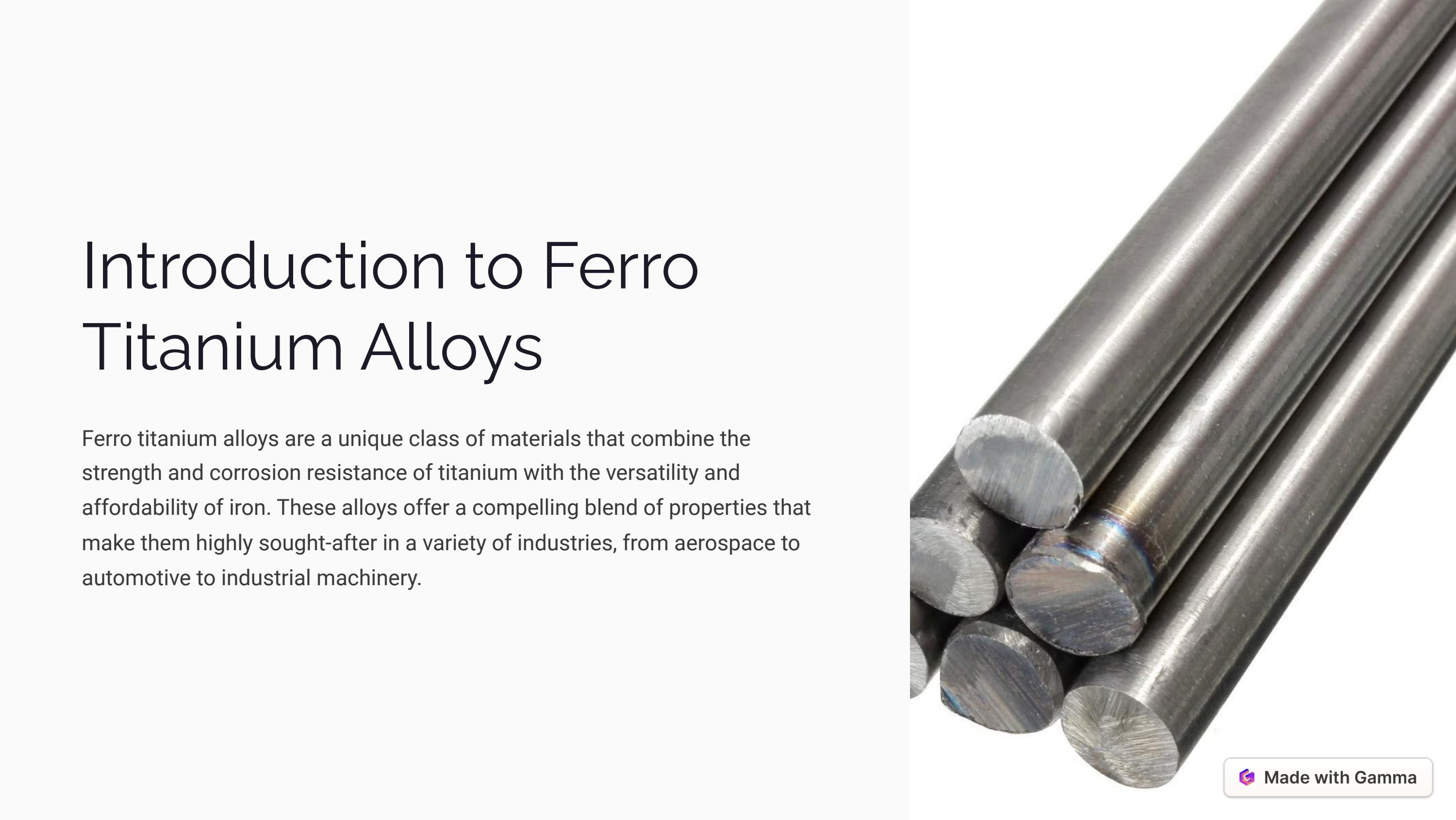 High-Quality Ferro Titanium Alloys: Essential Components for Industry ...