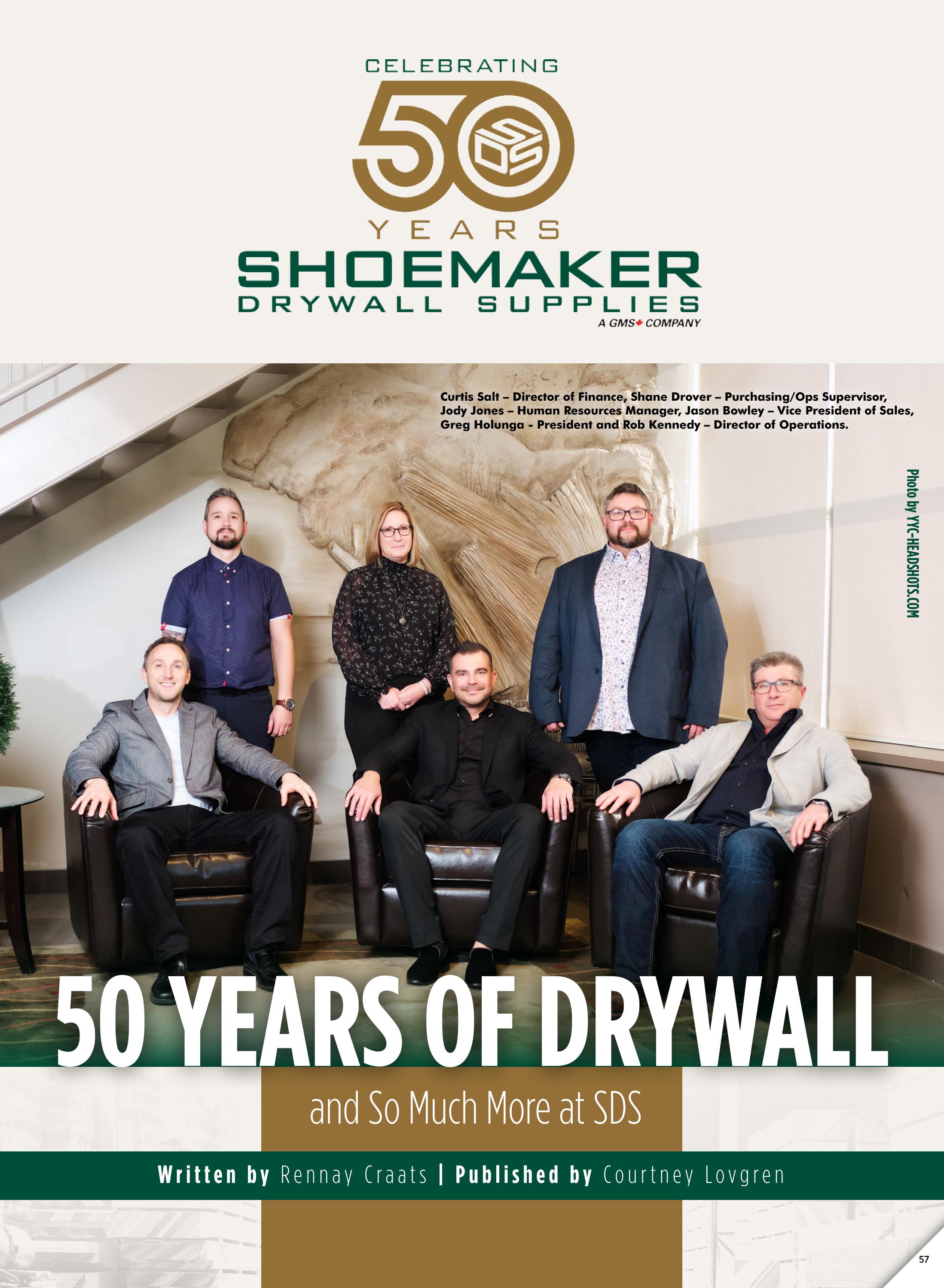 Shoemaker Drywall Supplies - Celebrating 50 Years by Business in ...