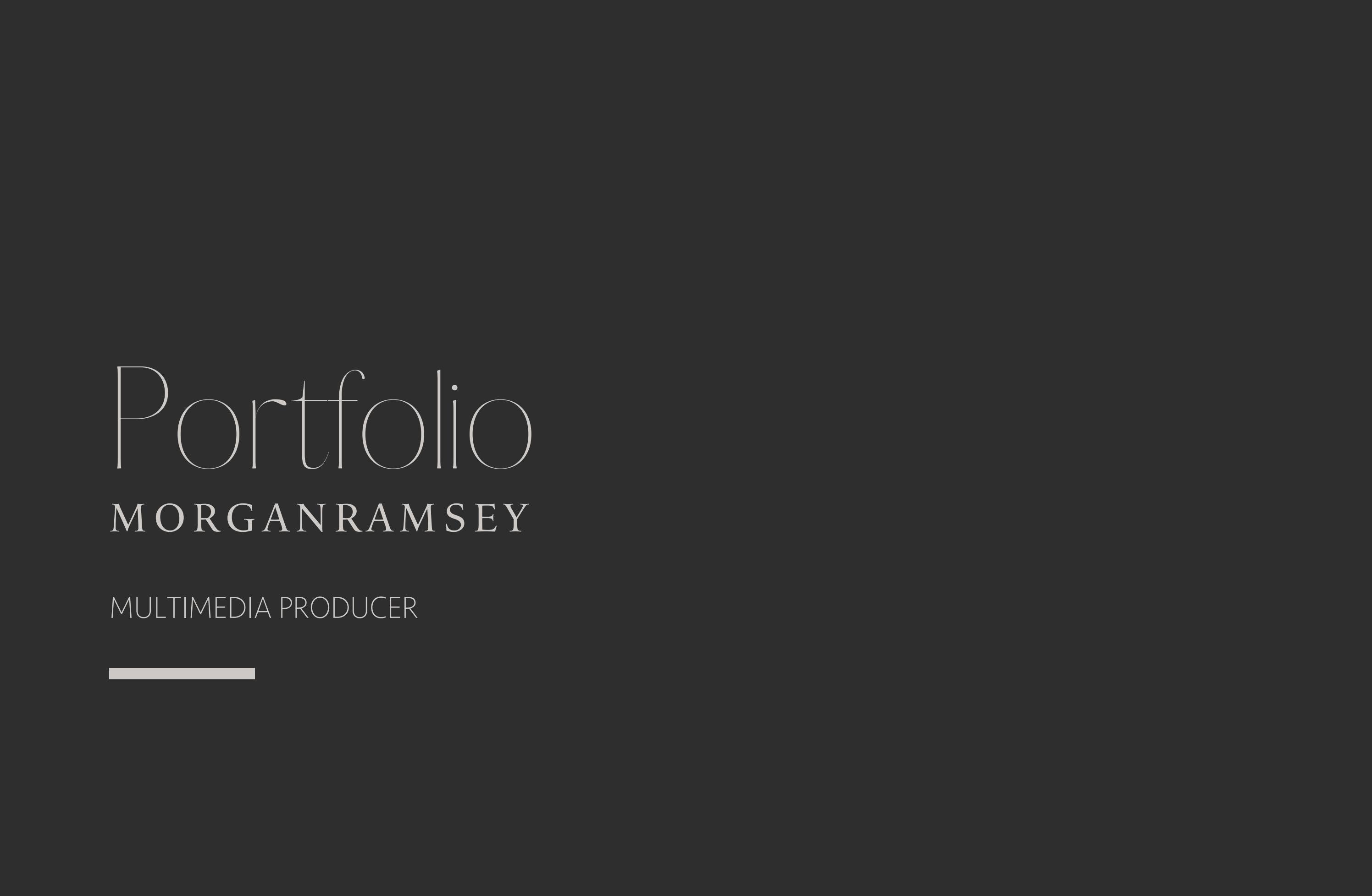 Multimedia Producer Portfolio by morganramsey - Issuu