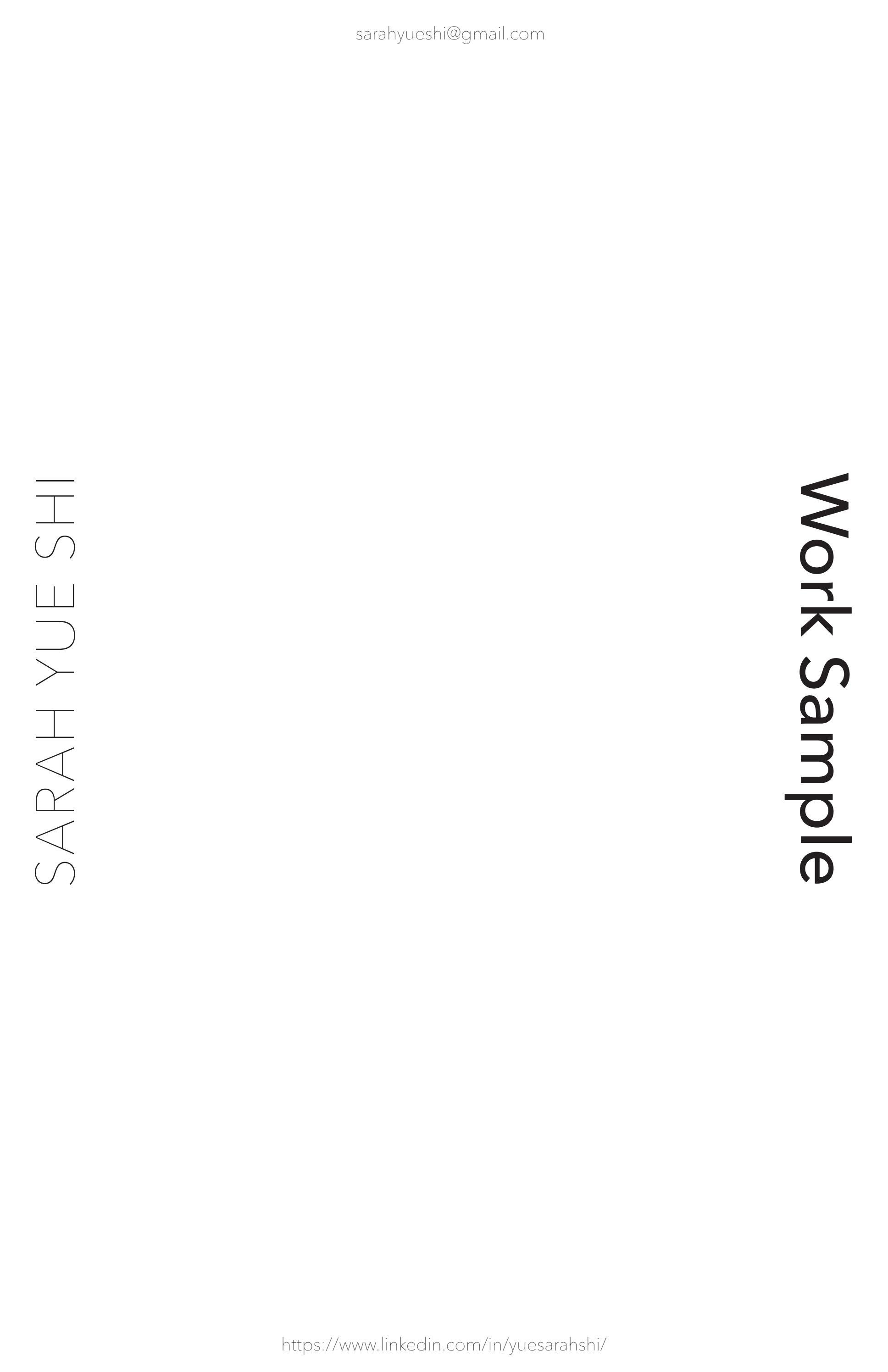 Sarah Shi - Work Samples by Sarah Shi - Issuu
