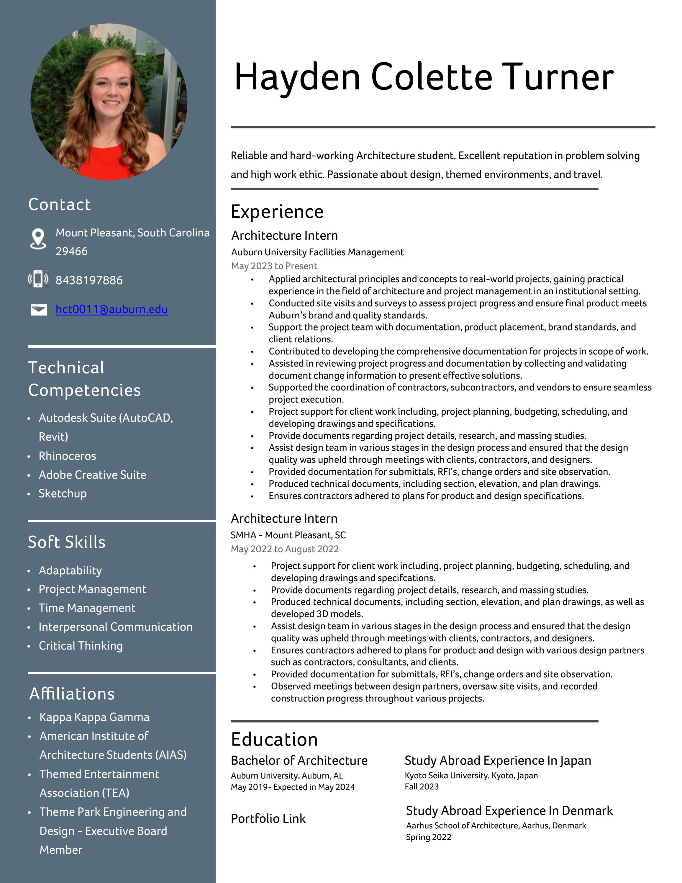 Hayden Colette Turner Resume by Hayden Turner - Issuu