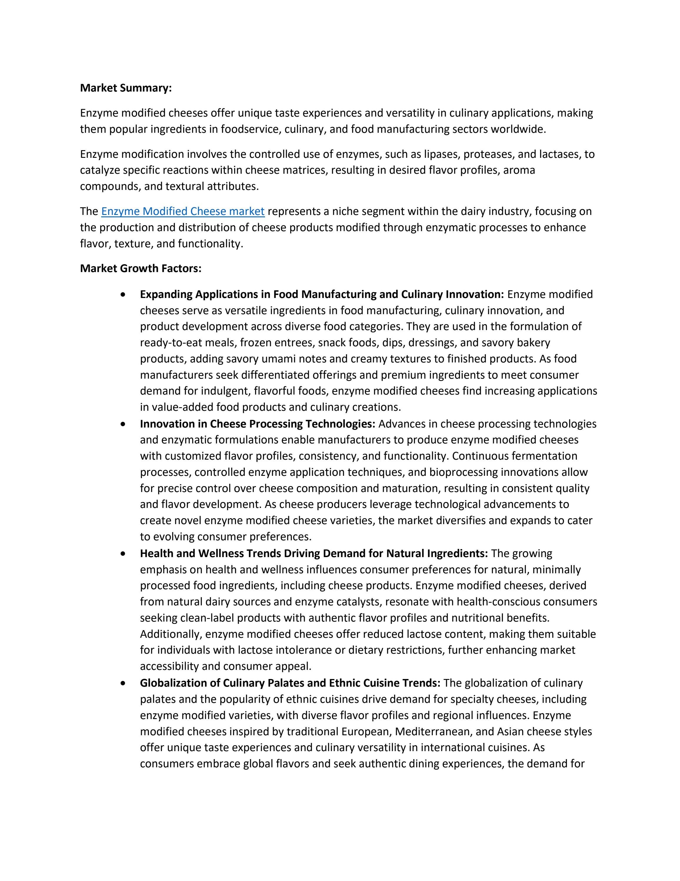 Enzyme Modified Cheese Market Analysis 2023-2033: Overview of Industry ...