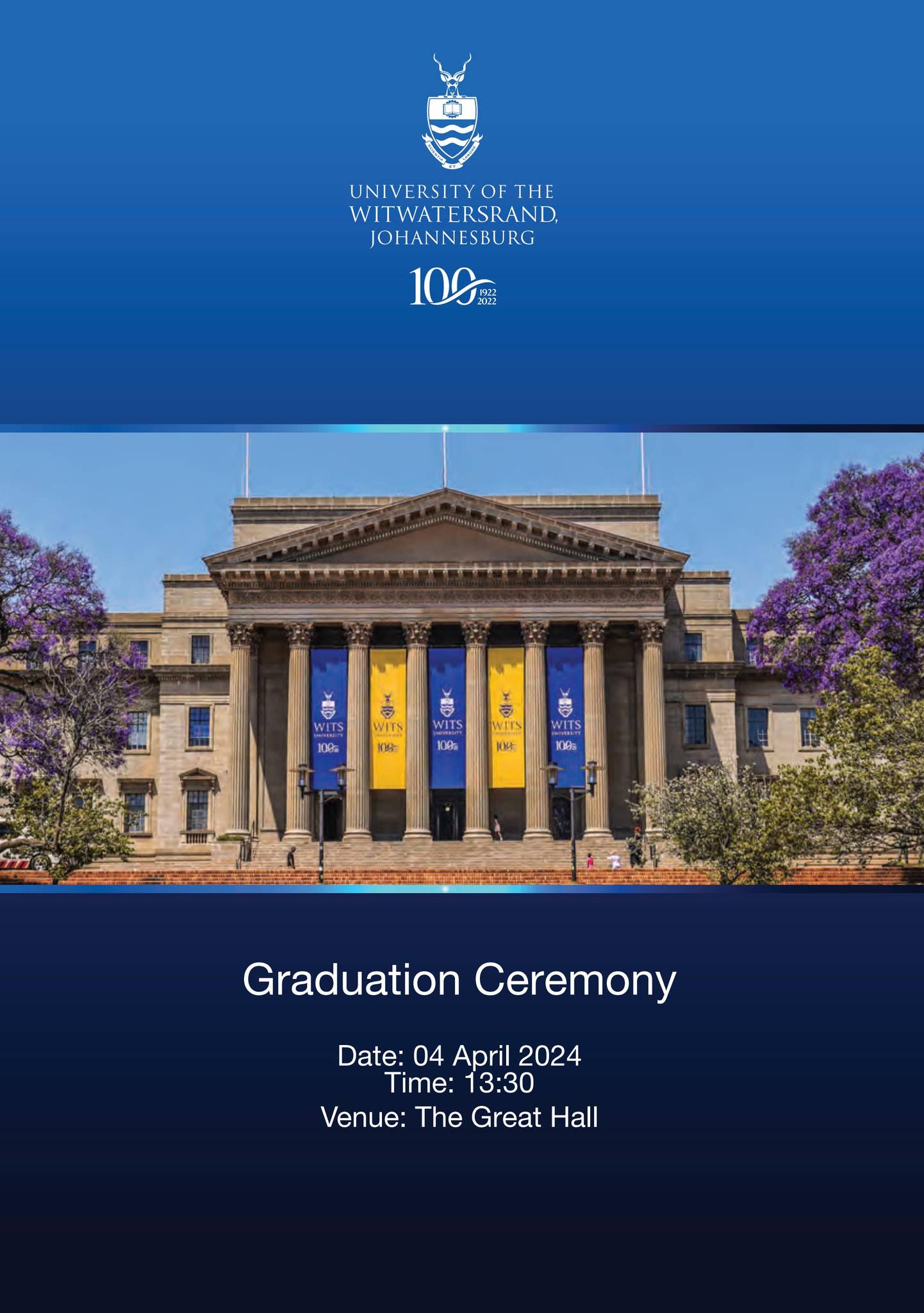 Graduation - 4 April 2024 - 13:30 by witsmarketing - Issuu