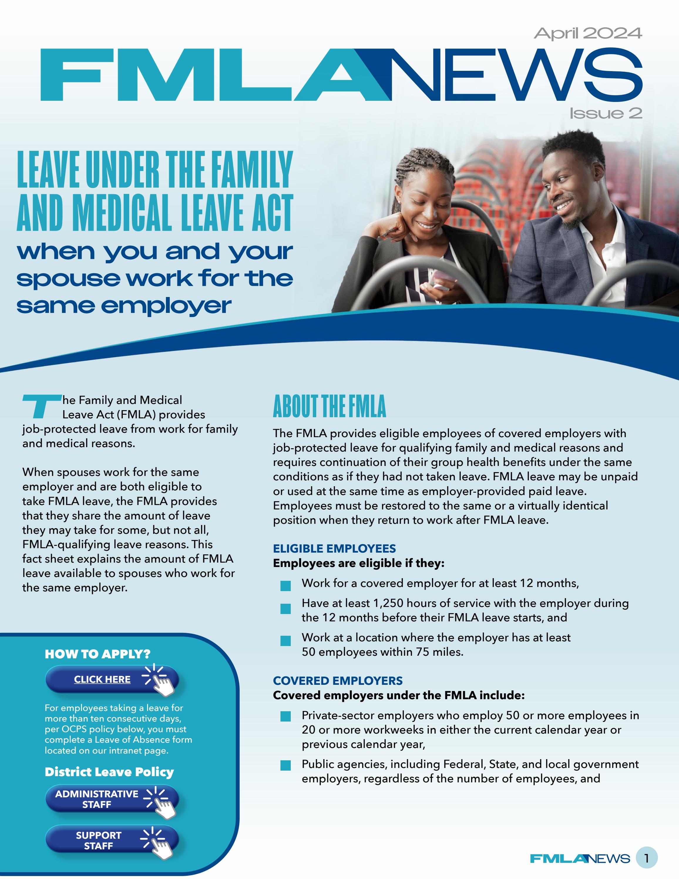 FMLA News - April 2024 by Orange County Public Schools - Issuu