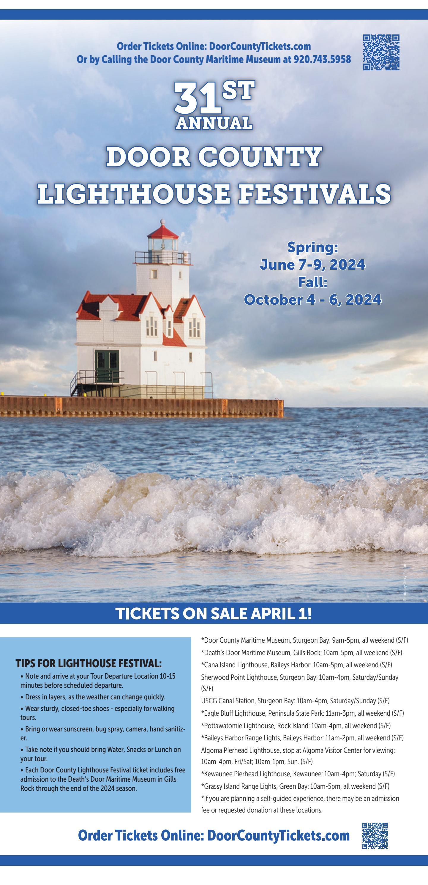 2024 Door County Maritime Museum Annual Lighthouse Festivals - March 29 ...