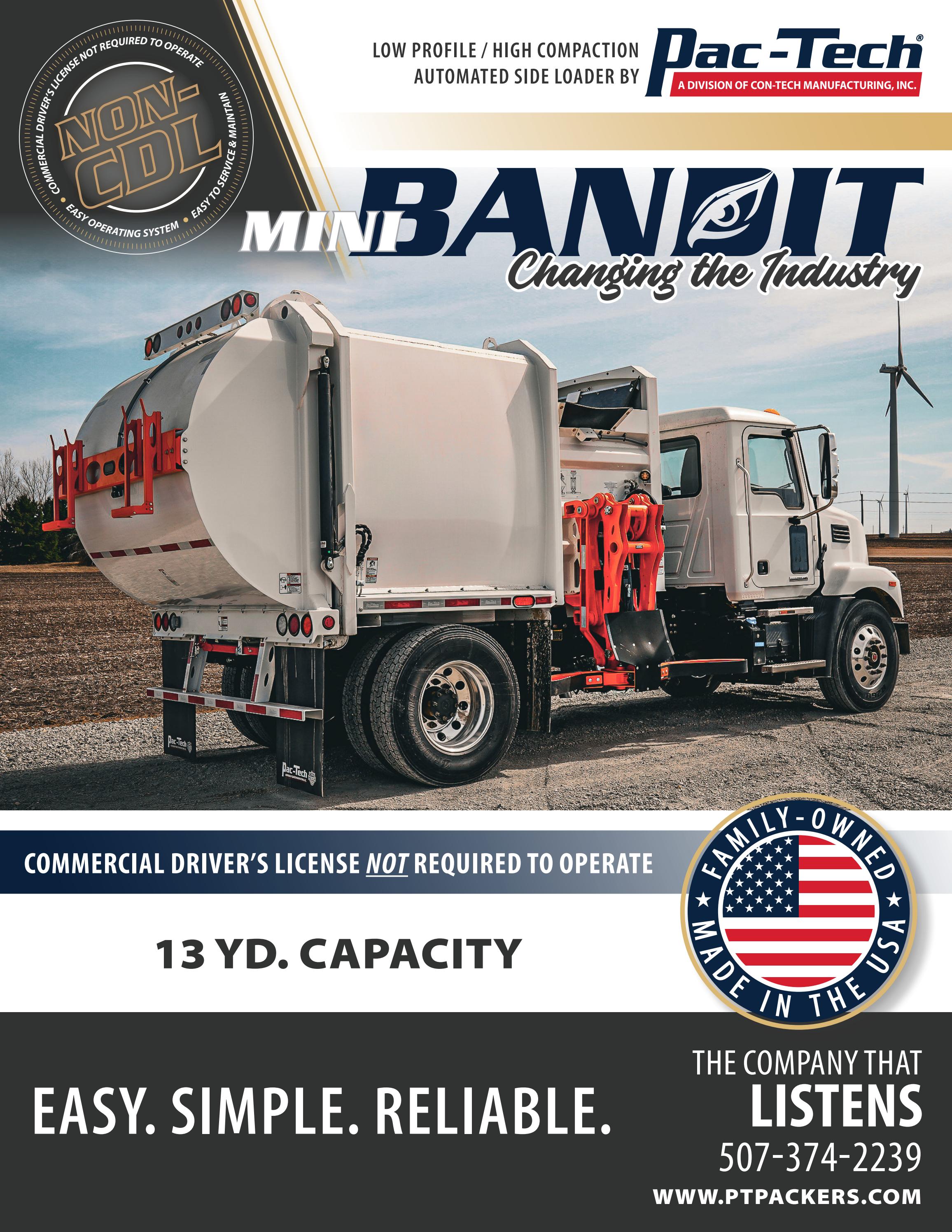 Non-CDL miniBandit™ Automated Side Loader by Pac-Tech® by ctmmixers - Issuu