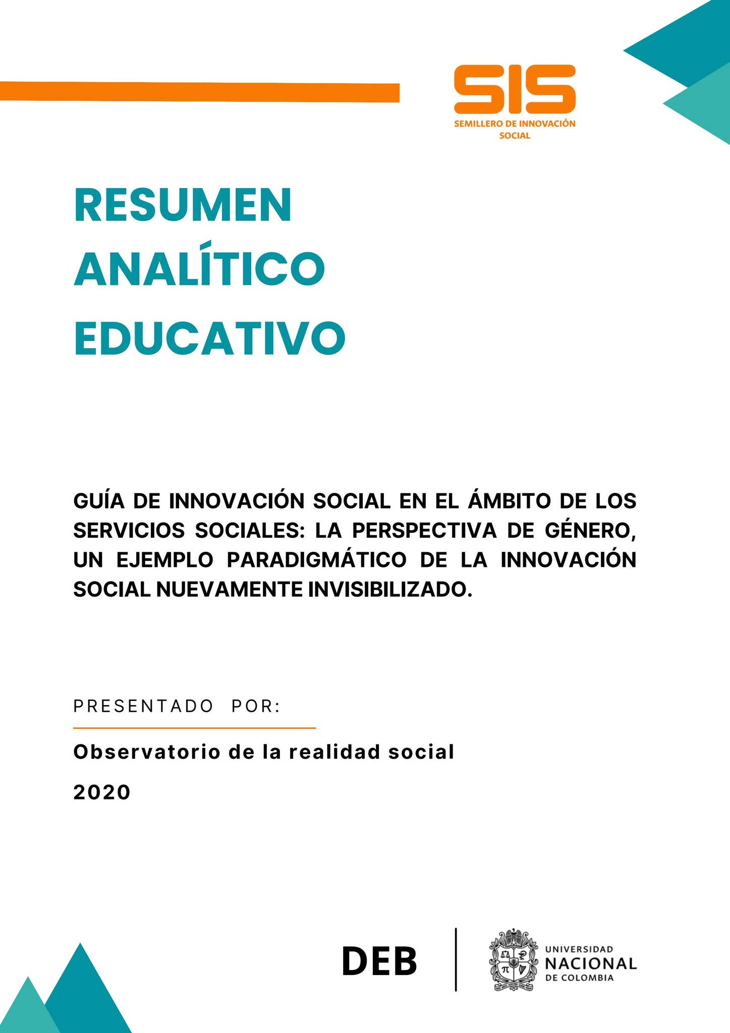 1. Innovación social y Enfoque de genero by Semillero de Innovación ...