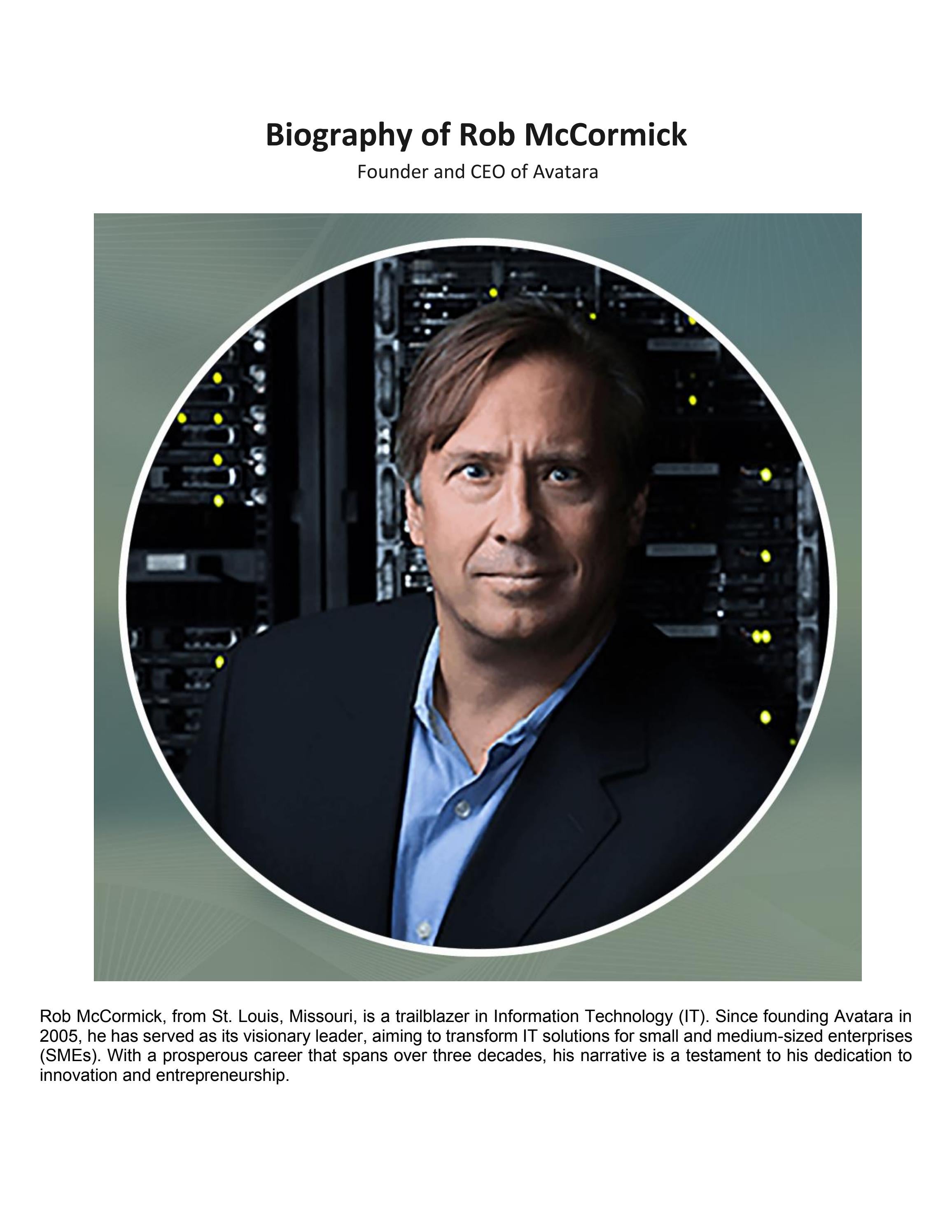 Biography of Rob McCormick by Rob McCormick - Issuu