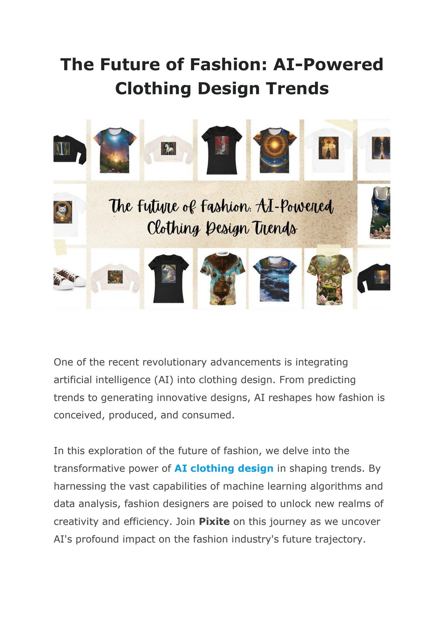 The Future of Fashion: AI-Powered Clothing Design Trends by Pixite Ai ...