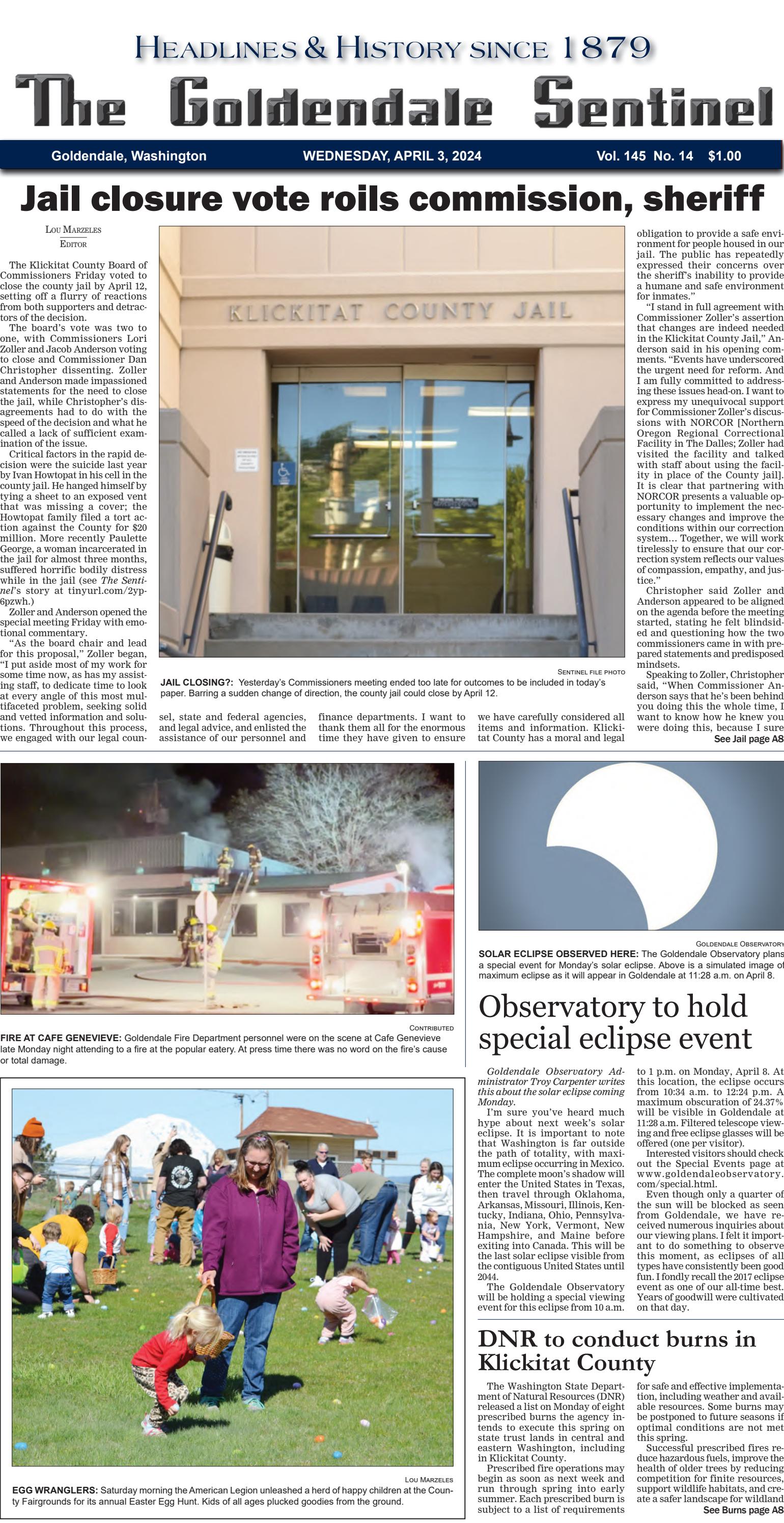 Goldendale Sentinel April 3, 2024 by Goldendale Sentinel - Issuu