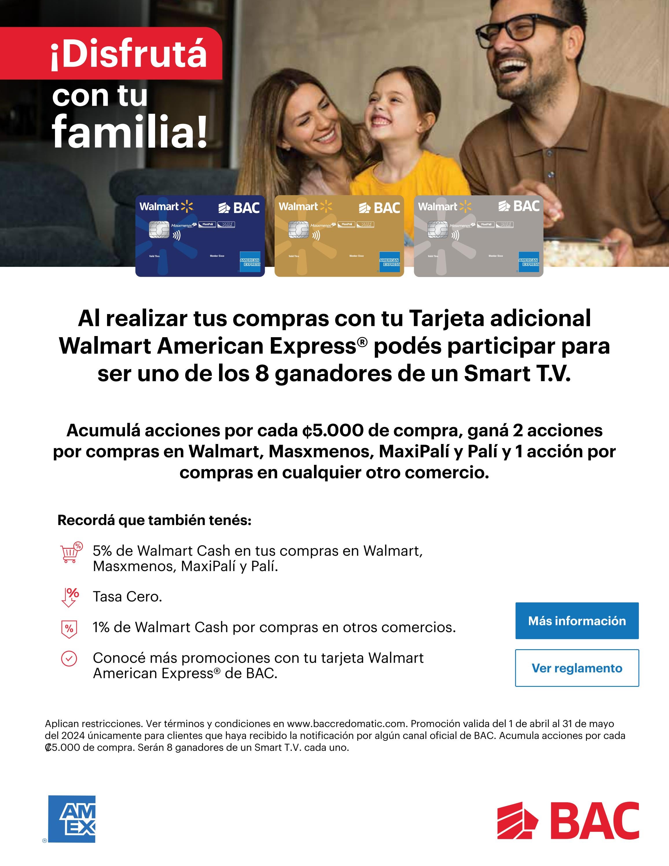 Promoción Walmart Adicionales Abril 2024 by BAC | Credomatic - Issuu
