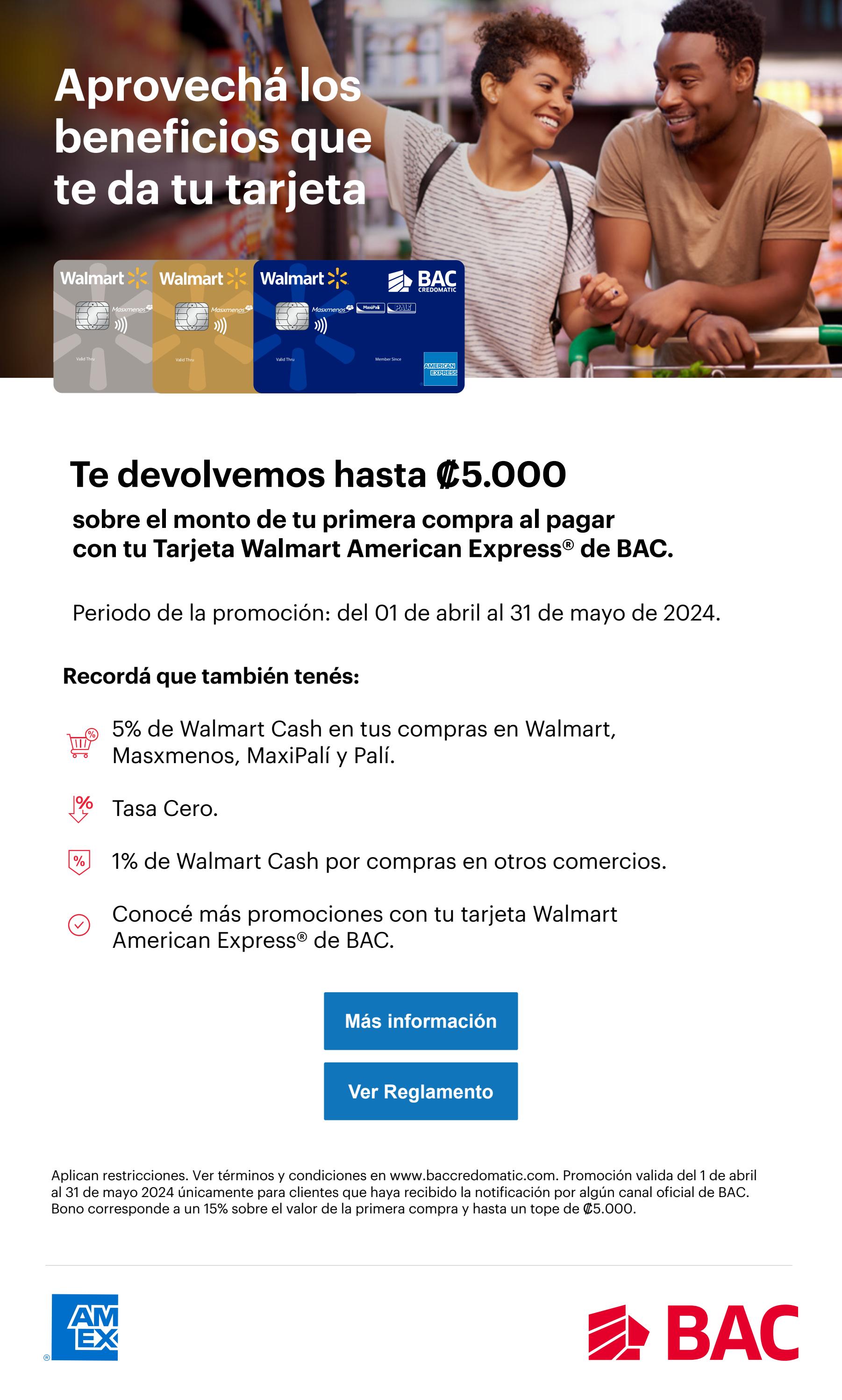 Promoción Walmart Recencia Abril 2024 by BAC | Credomatic - Issuu