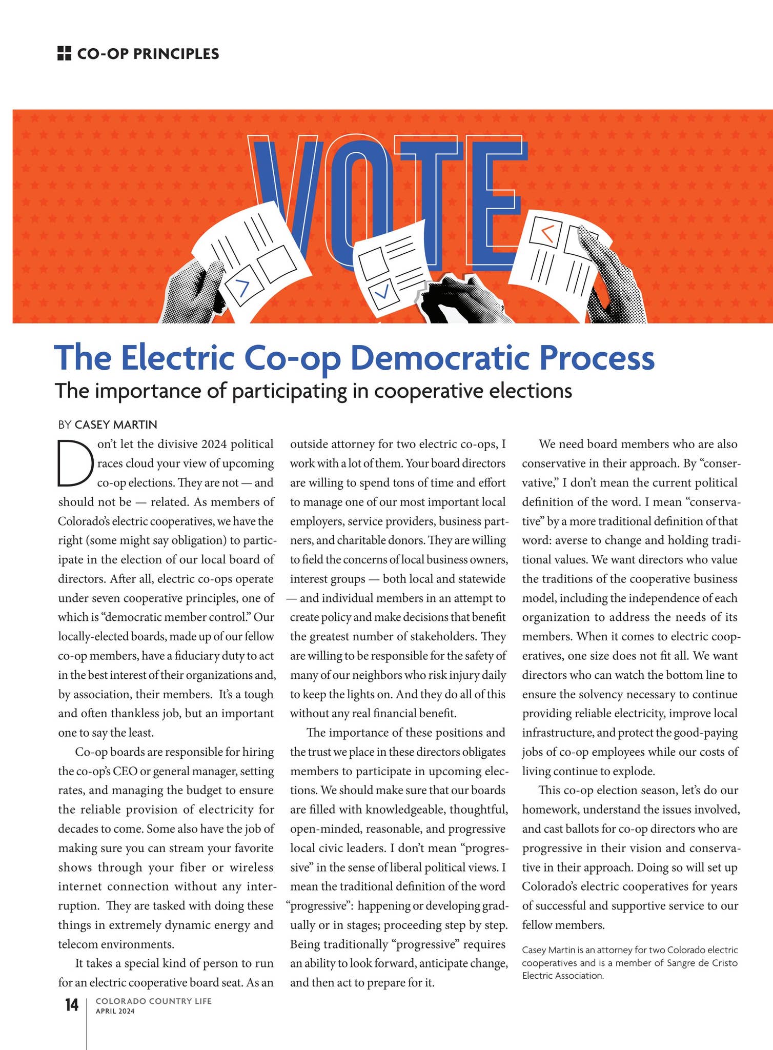 VOTE: The Electric Co-op Democratic Process by coloradocountrylife - Issuu