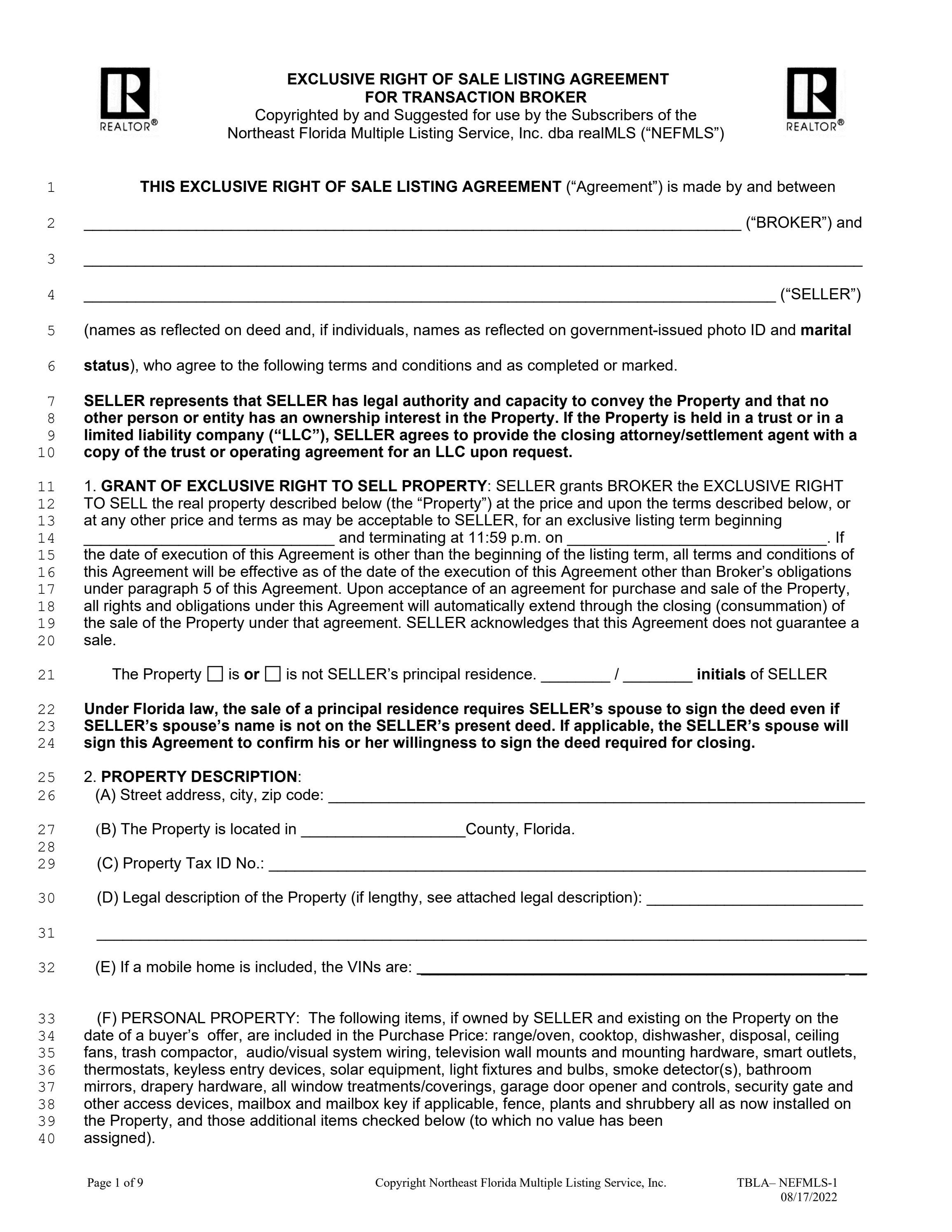 Sample Listing Agreement by ReelKeeperHomeTeam - Issuu
