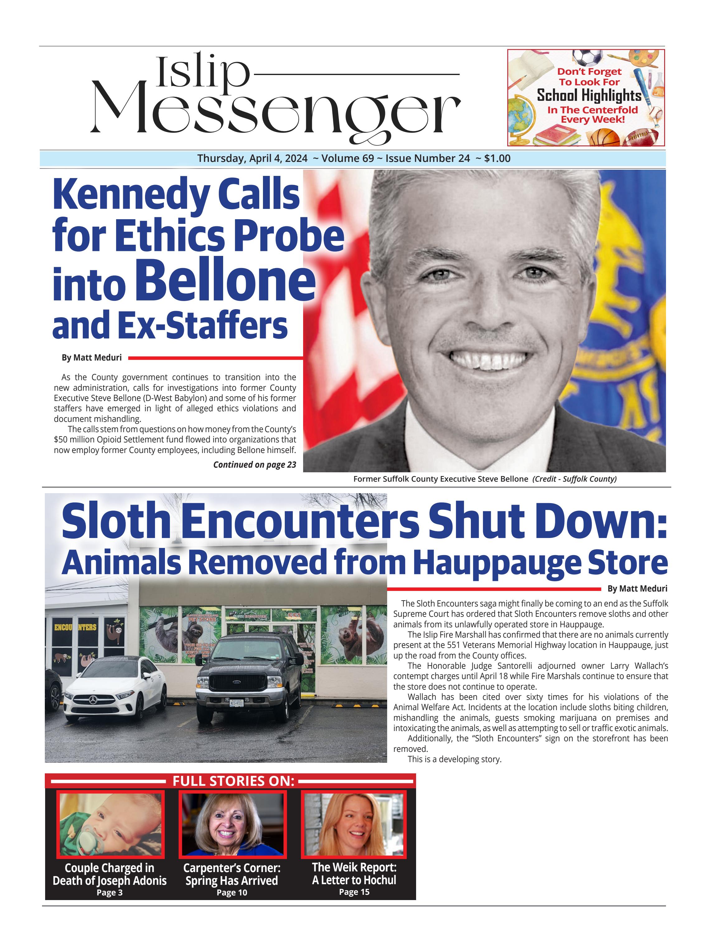 Islip Messenger Archive Apr. 4, 2024 by The Messenger Papers, Inc. - Issuu