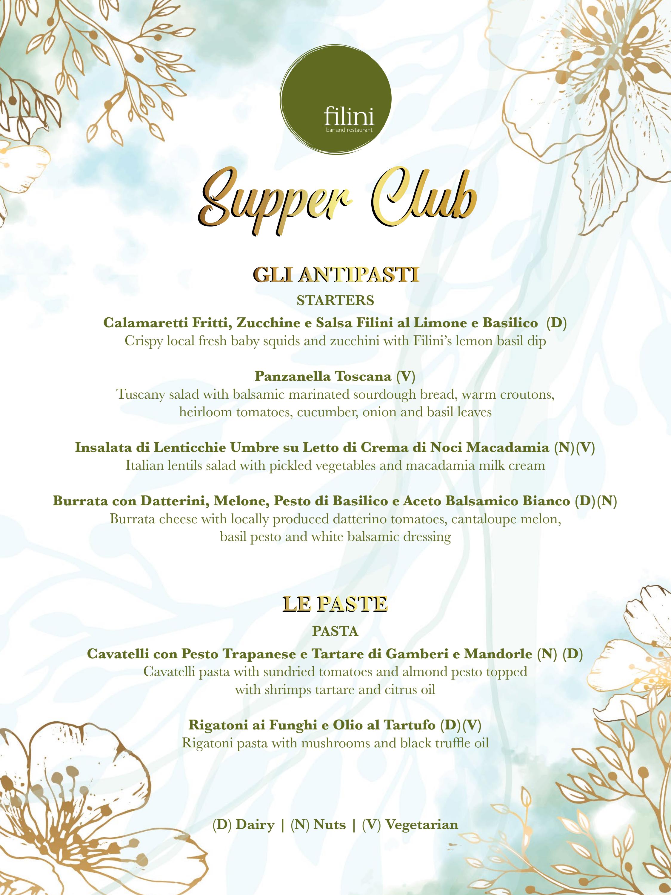 Filini Supper Club Menu by Yas Plaza Hotels - Issuu